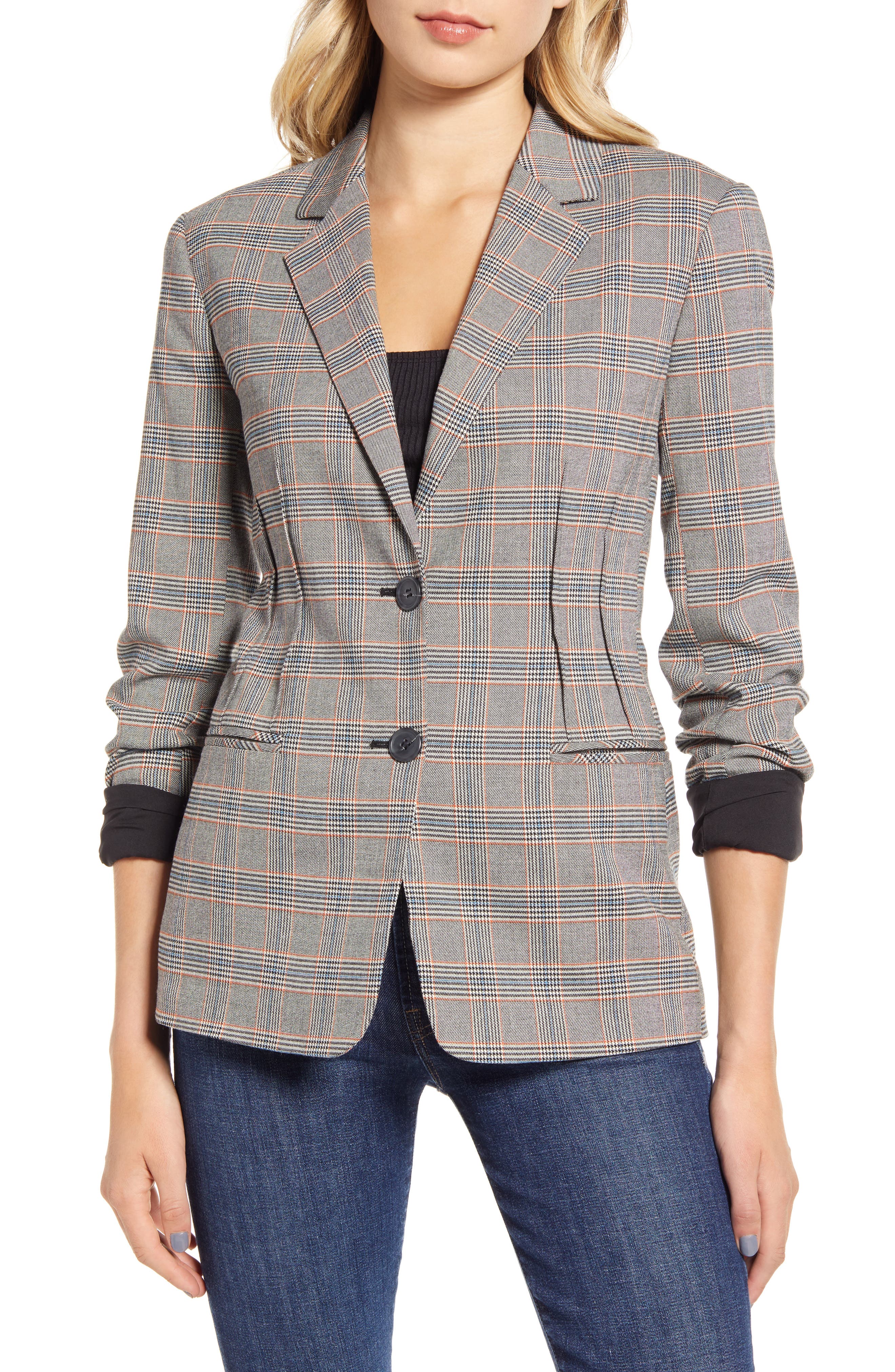 Chelsea28 Darted Check Blazer | Nordstromrack