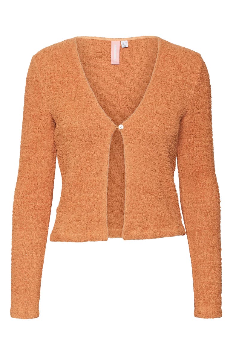 SOMETHING NEW Mila Fuzzy One-Button Cardigan | Nordstromrack