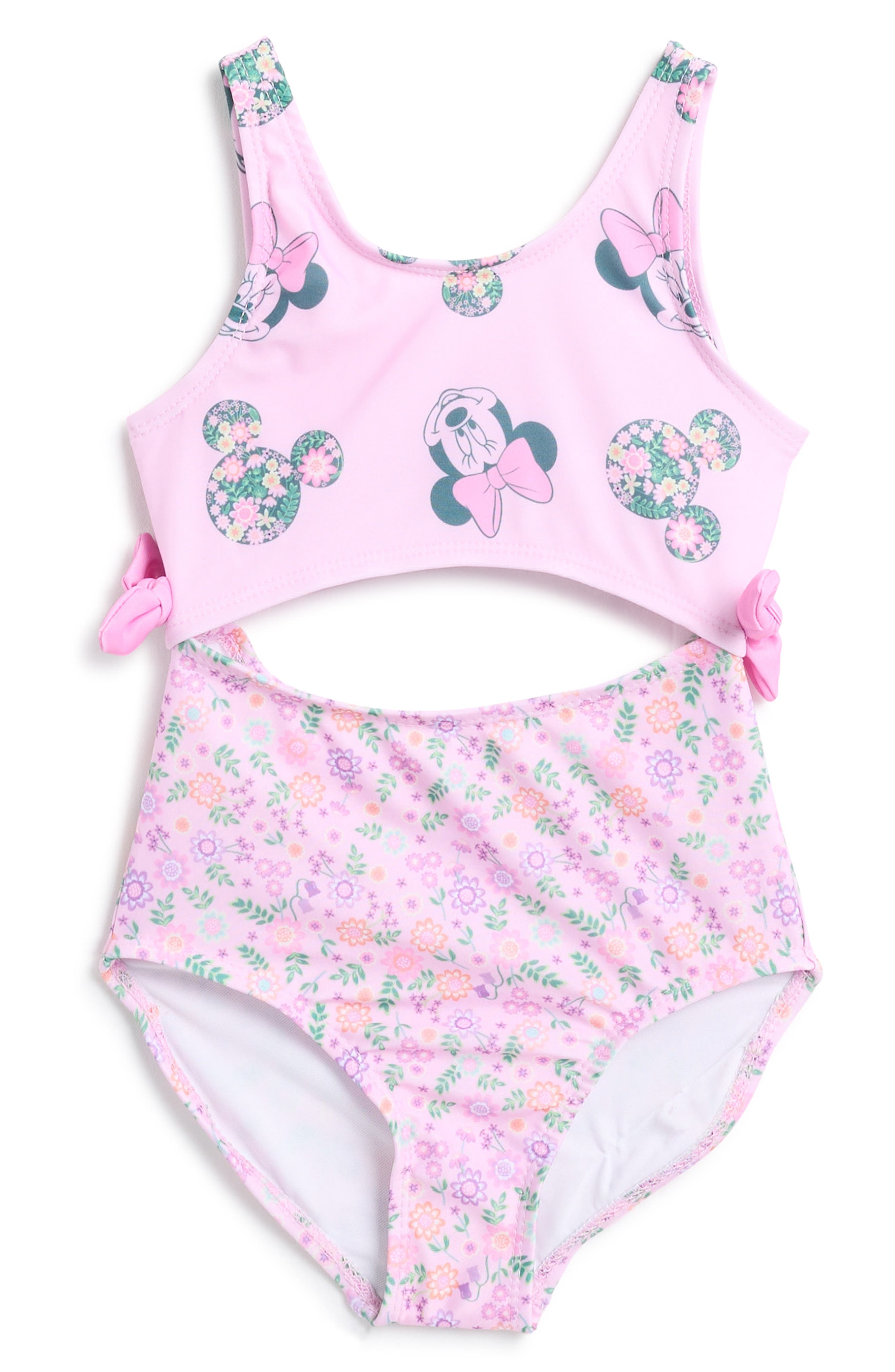 DREAMWAVE Kids' Minnie Mouse One-Piece Swimsuit | Nordstromrack