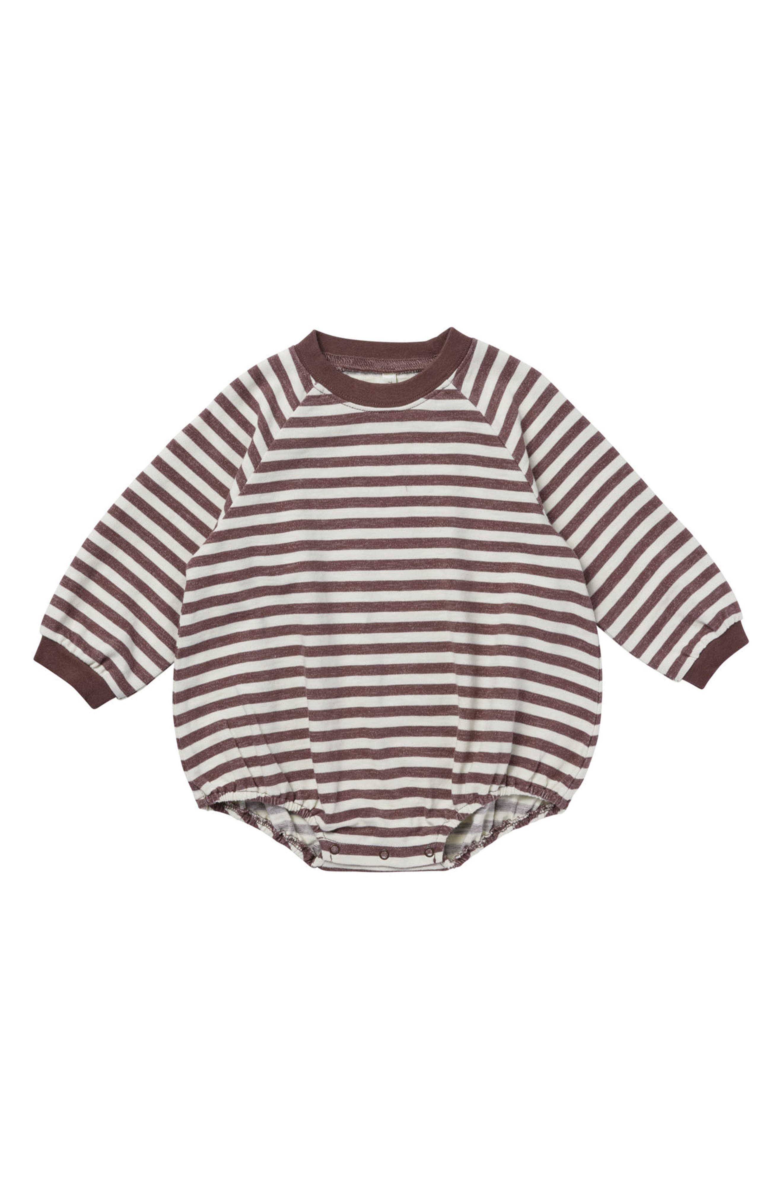 Rylee + Cru Stripe Crewneck Cotton Romper | Nordstromrack