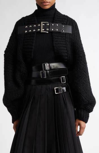 Junya Watanabe Spike Belt Wool Cardigan | Nordstrom