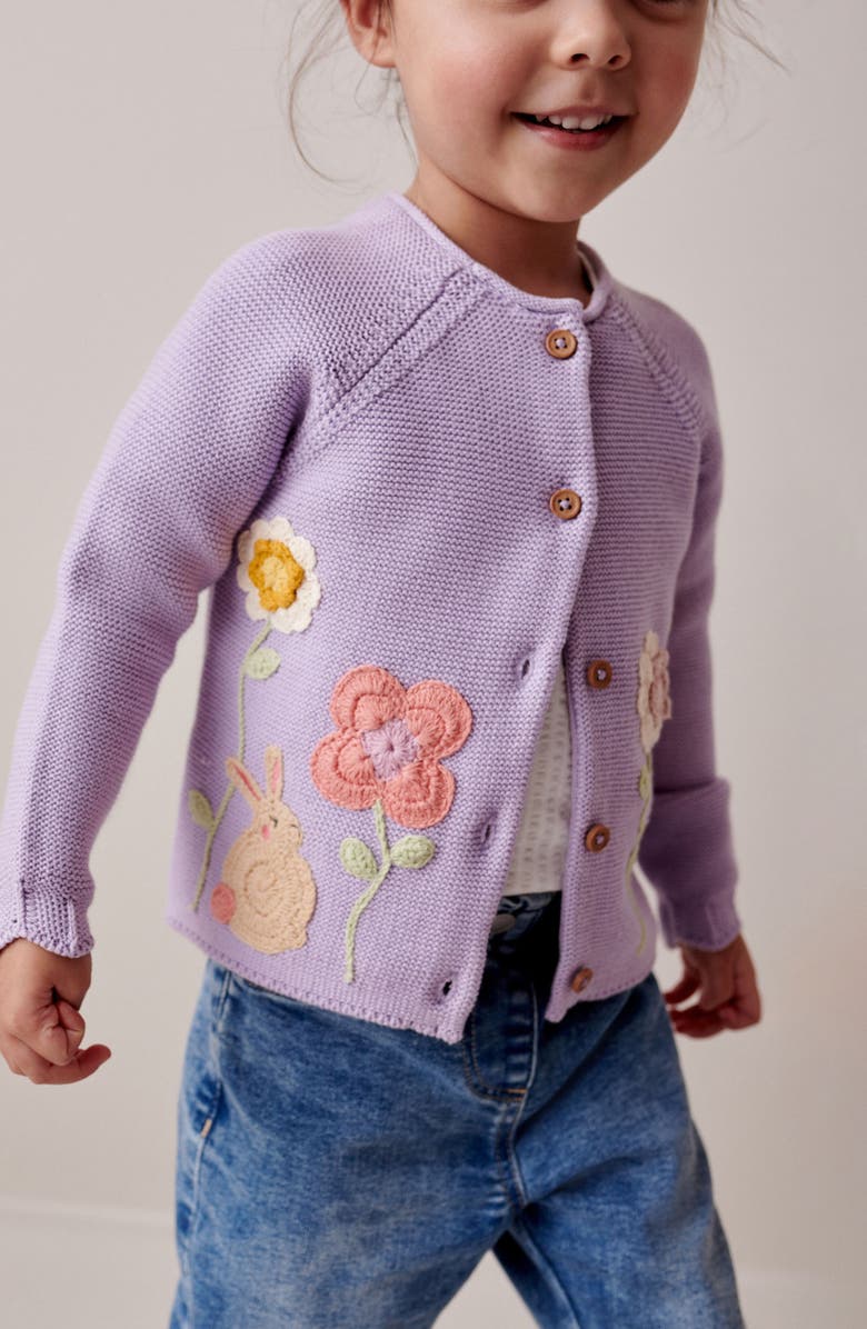 NEXT Kids' Crochet Character Cotton Cardigan | Nordstromrack