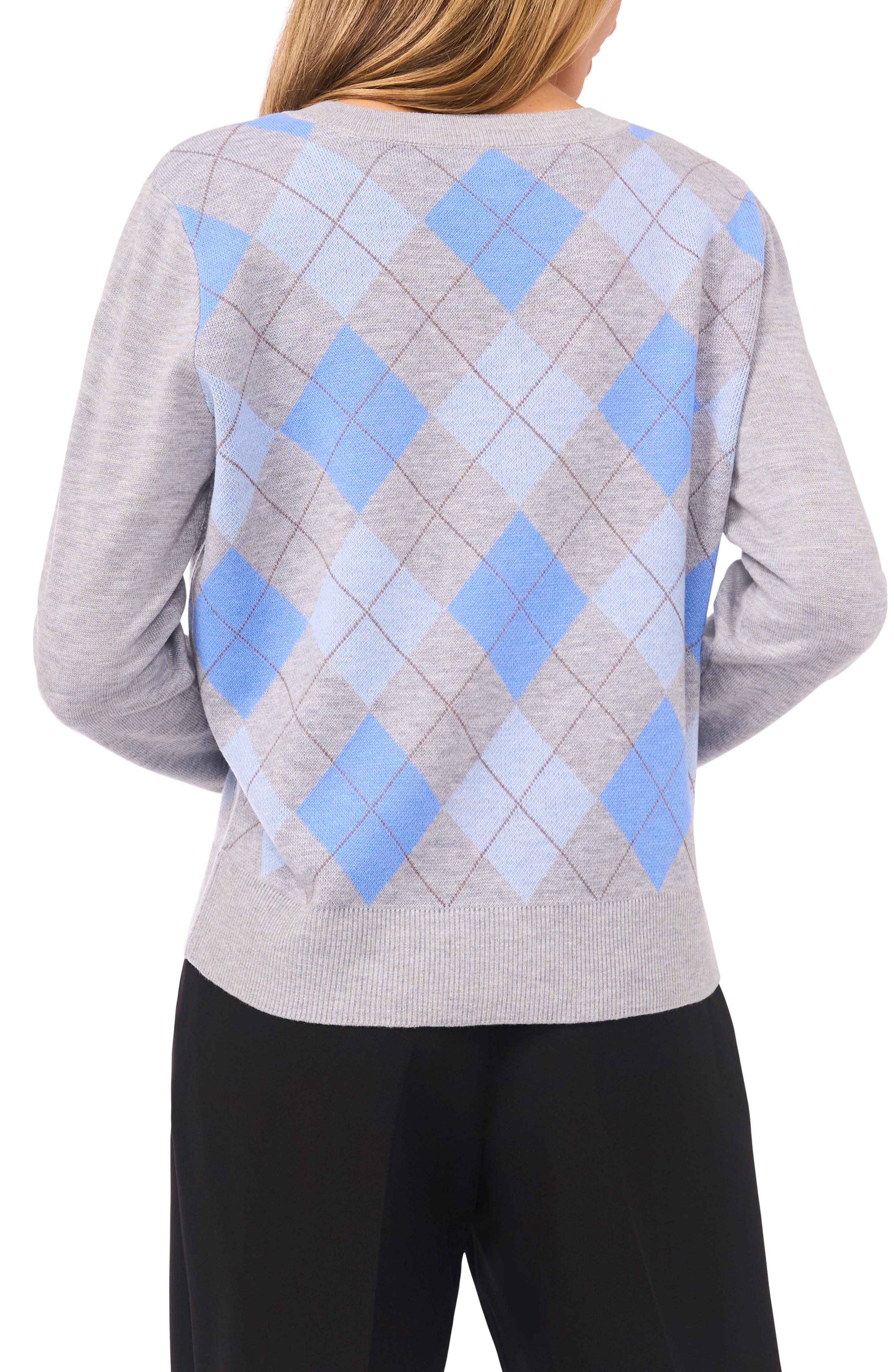 Halogen® Argyle V-Neck Sweater | Nordstromrack