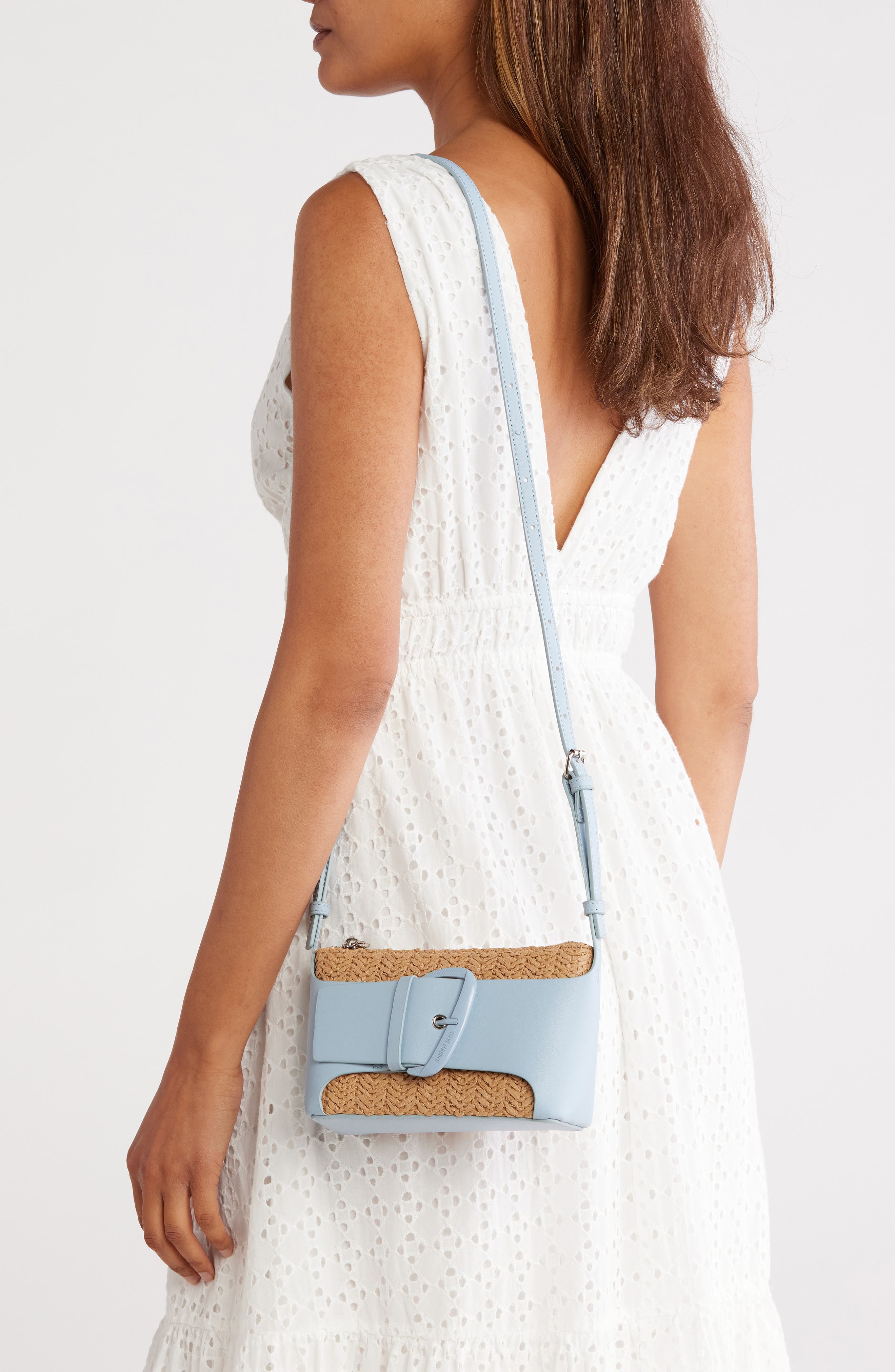 Steve Madden Sami Buckle Raffia Croddbody Bag | Nordstromrack