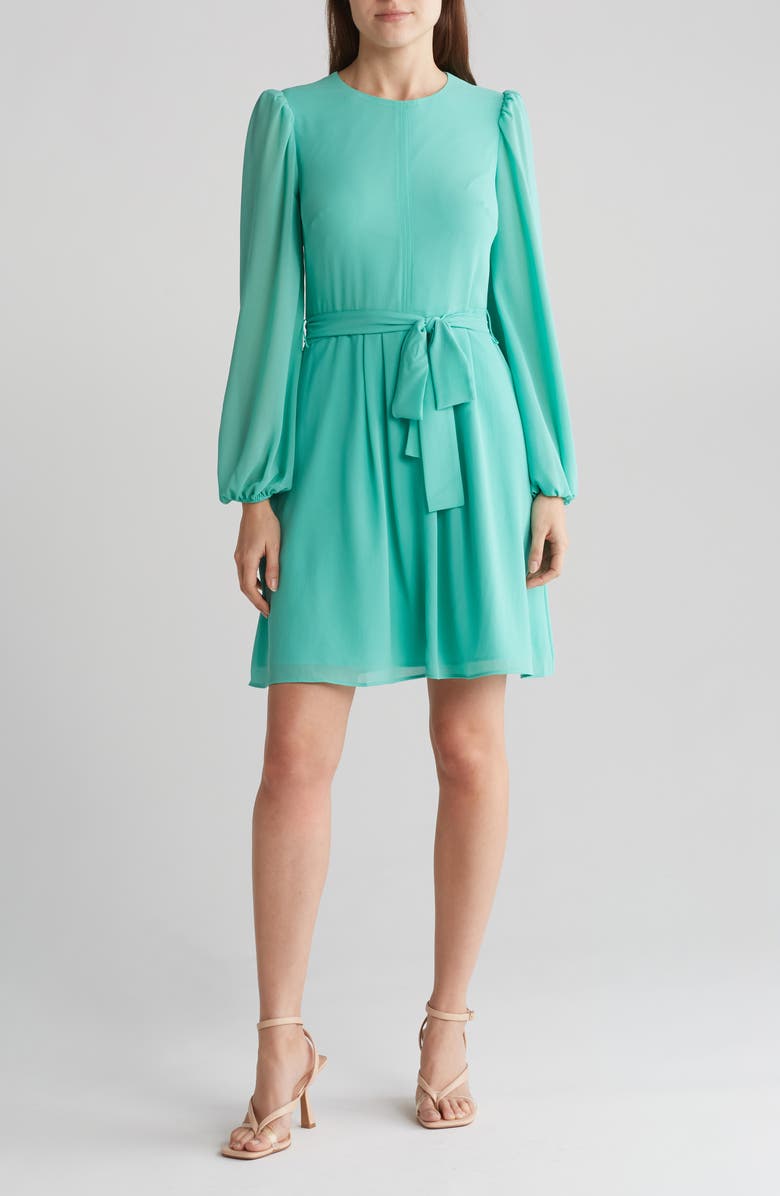 Eliza J Long Sleeve Chiffon Dress | Nordstromrack