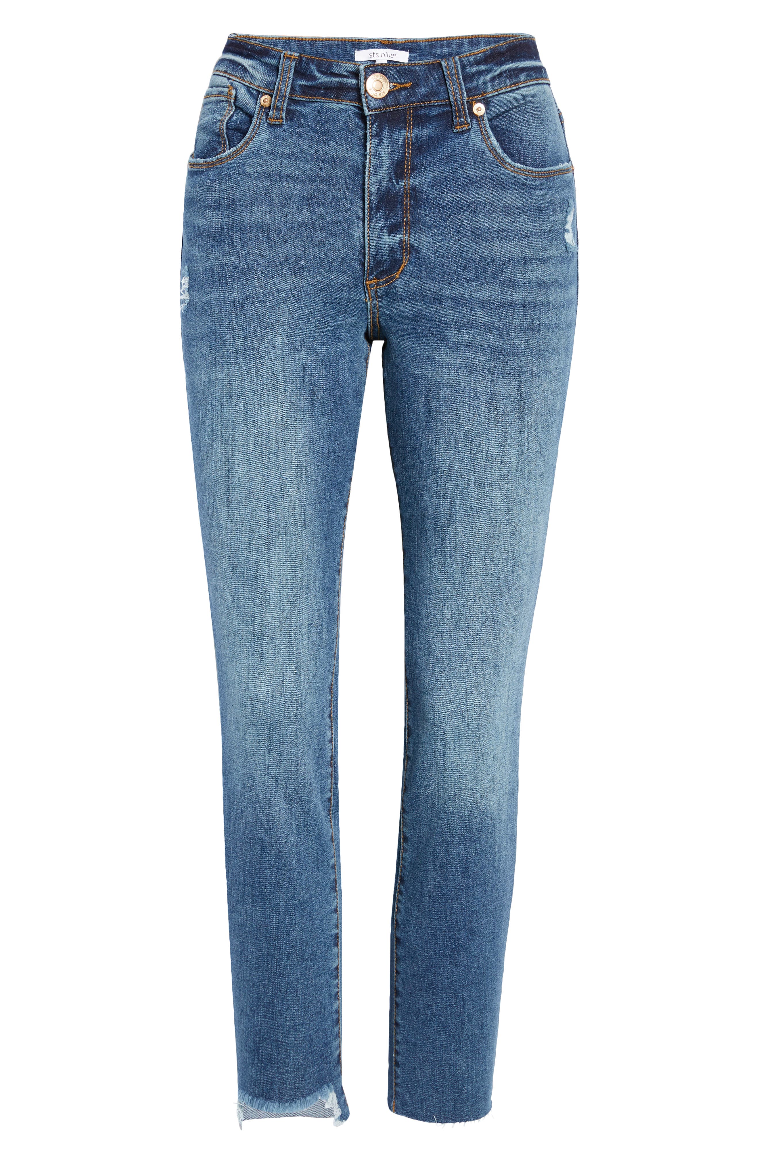 STS Blue Erin High Waist Chew Hem Slim Jeans | Nordstromrack
