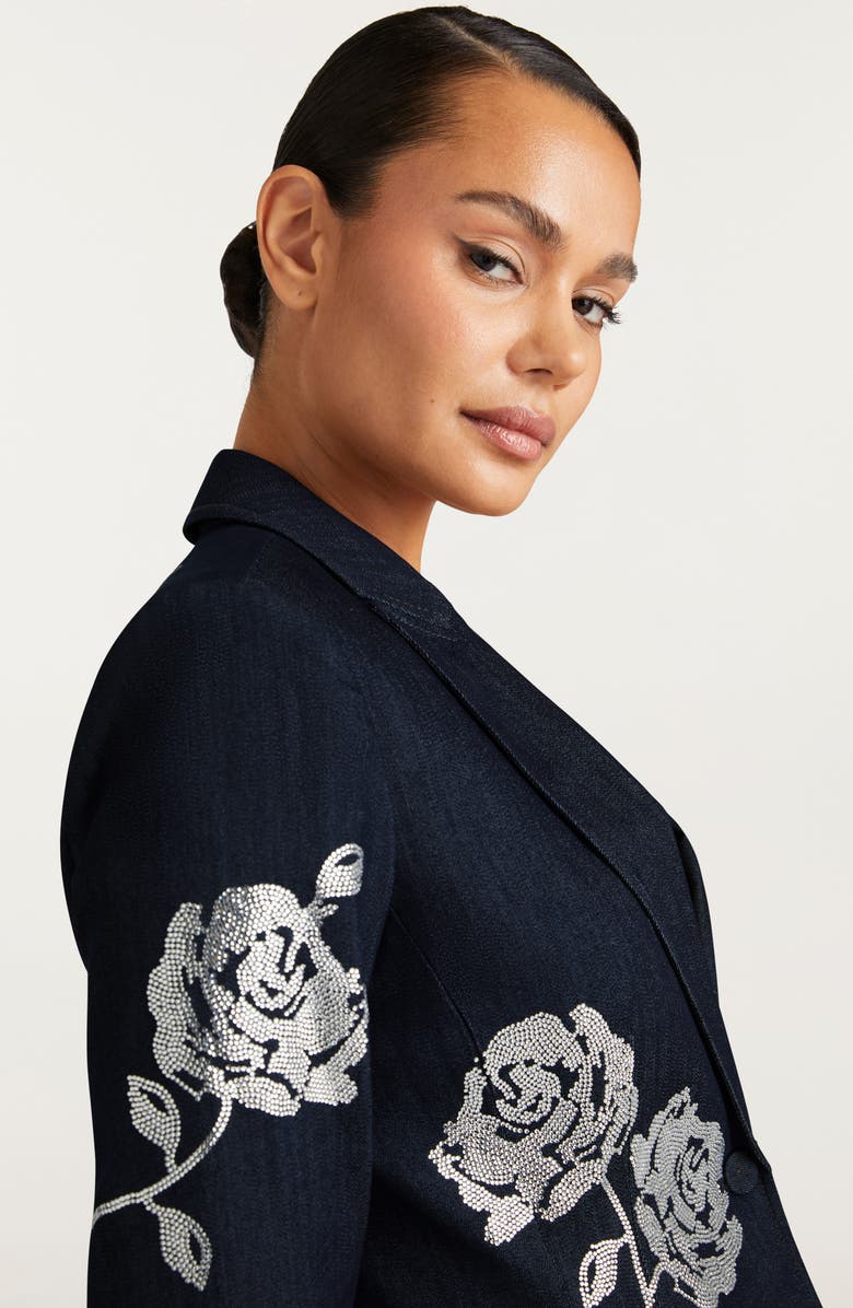 Cinq à Sept Cheyenne Rose Embellished Denim Blazer | Nordstromrack