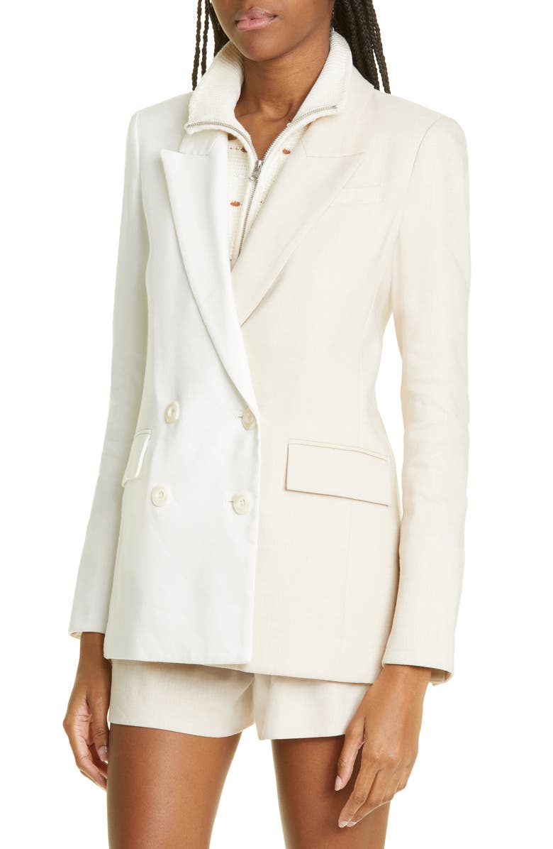 Veronica Beard Braeton Two-Tone Linen Blend Jacket | Nordstromrack