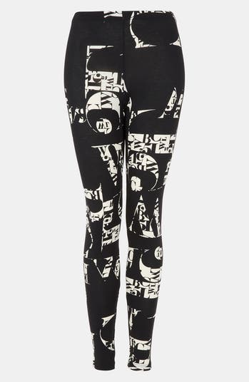 Topshop 'Clutter Font' Leggings | Nordstrom