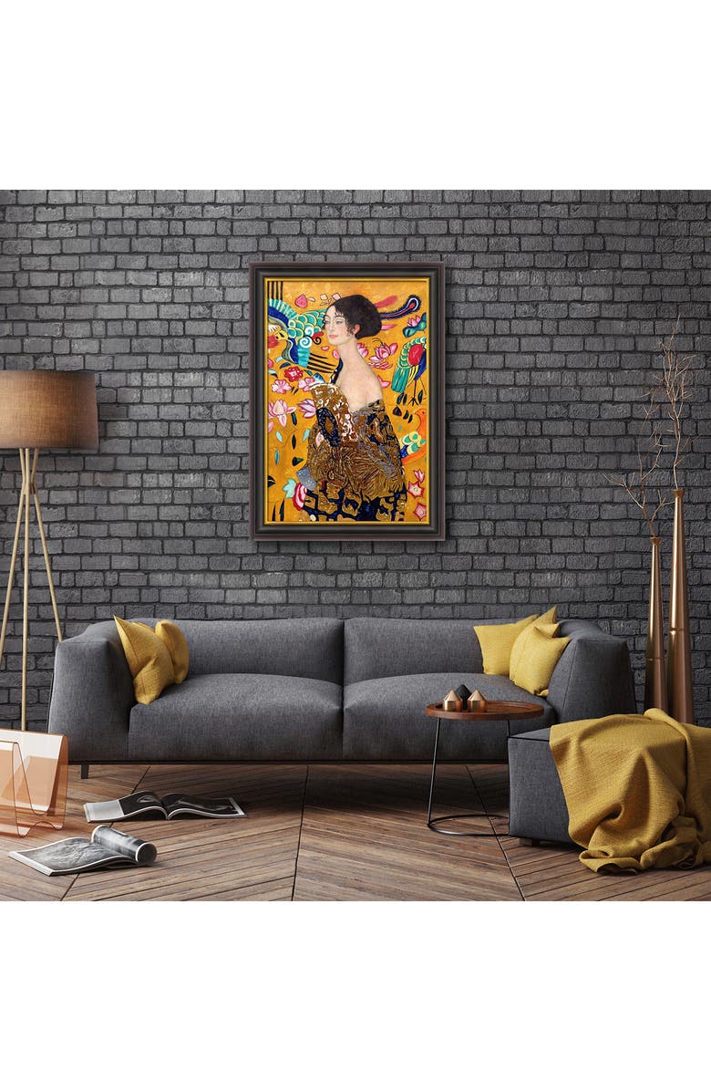 OVERSTOCK ART LA PASTICHE Framed Oil Painting Signora Con Ventaglio ...