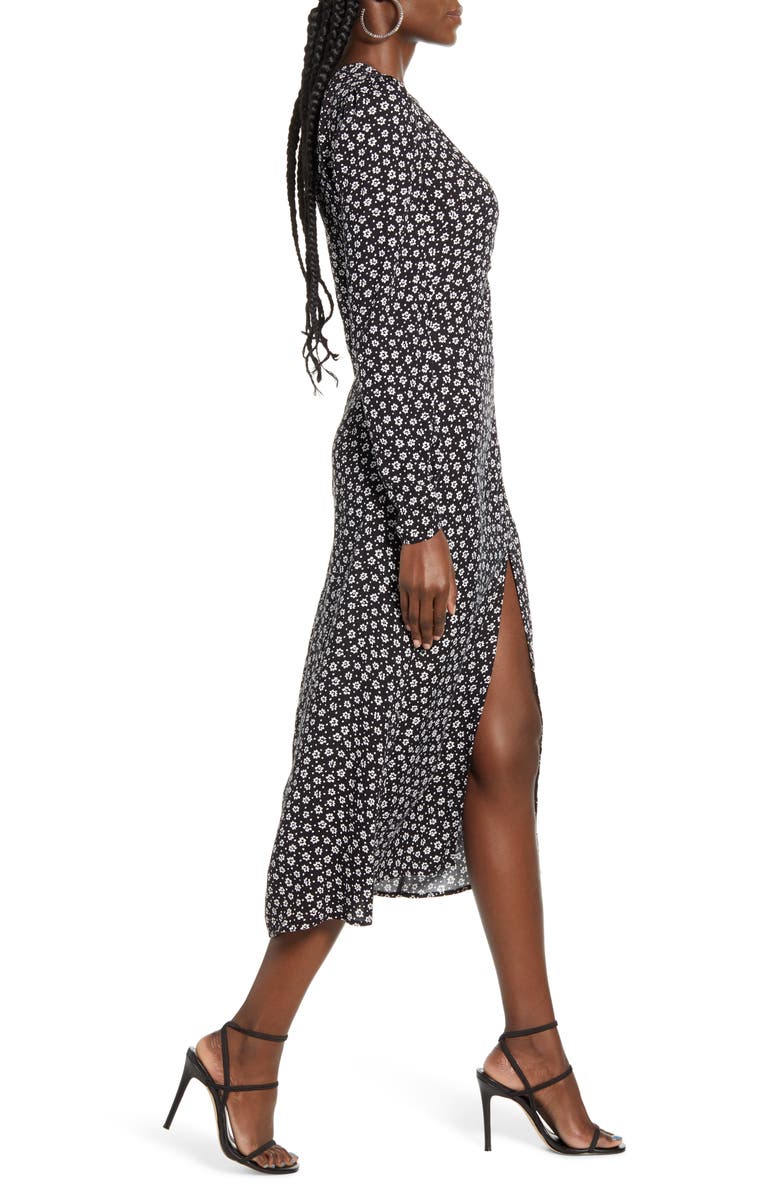 AFRM Madsen Ruched Long Sleeve Midi Dress | Nordstromrack