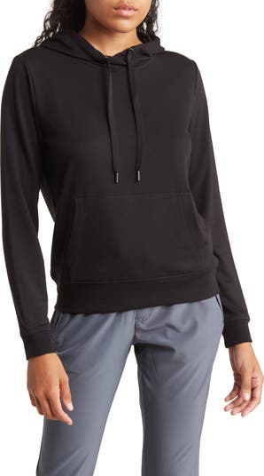 90 DEGREE BY REFLEX Terry Brushed Pullover Hoodie | Nordstrom