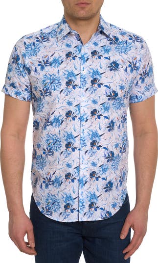 Robert Graham Landers Floral Print Button-Up Cotton Shirt | Nordstromrack