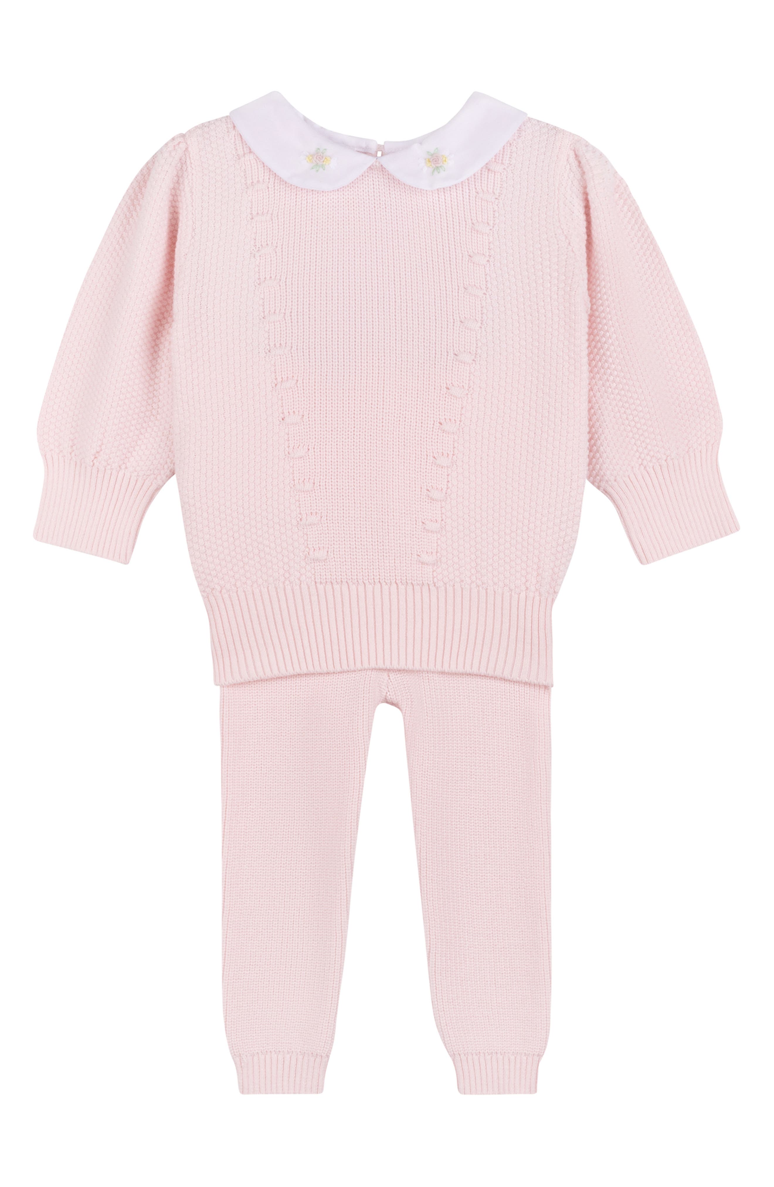 Feltman Brothers Peter Pan Collar Cotton Sweater & Pants Set | Nordstrom