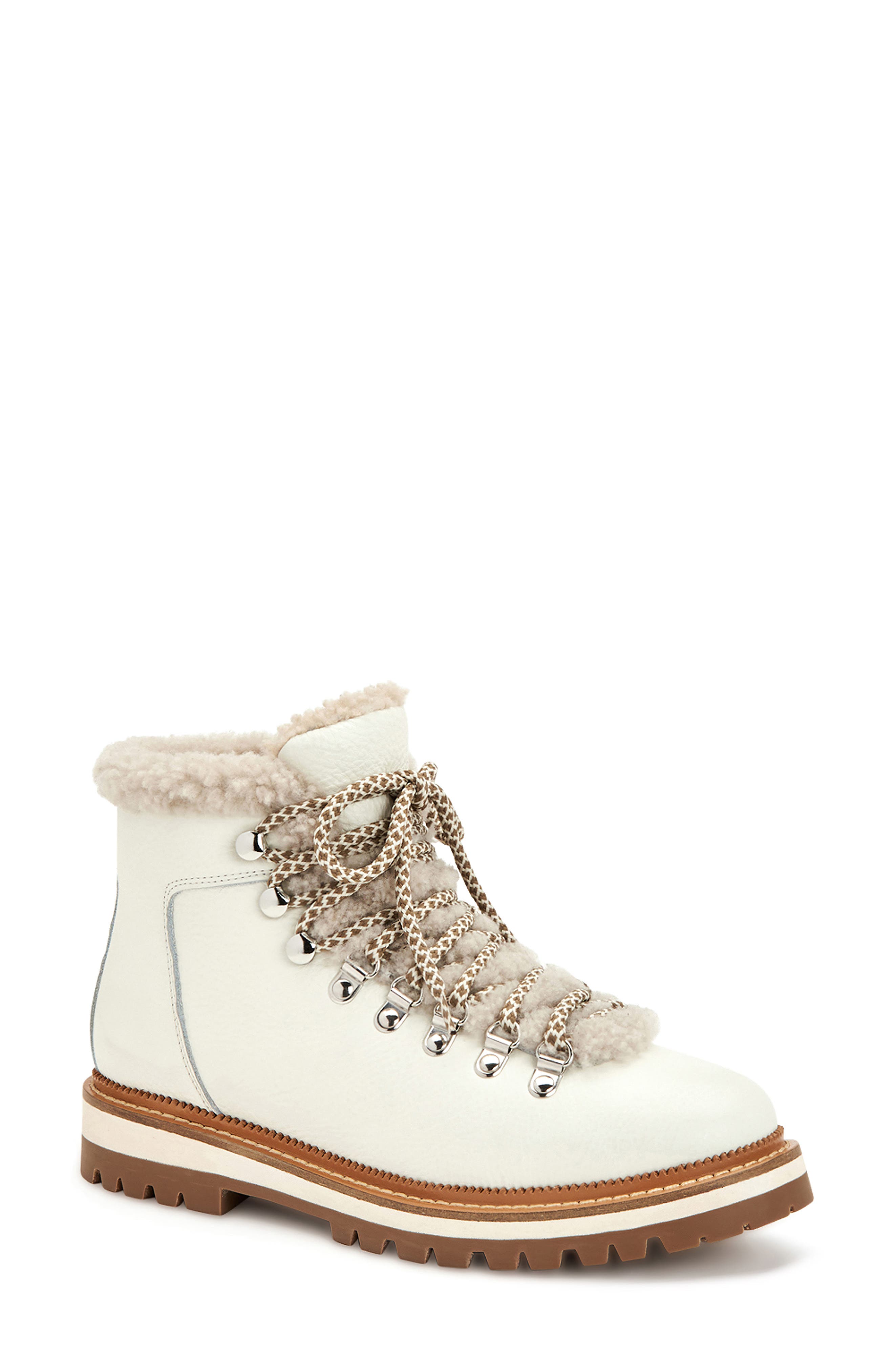 Aquatalia Hadlee Water Resistant Genuine Shearling Lined Lace-Up Bootie ...