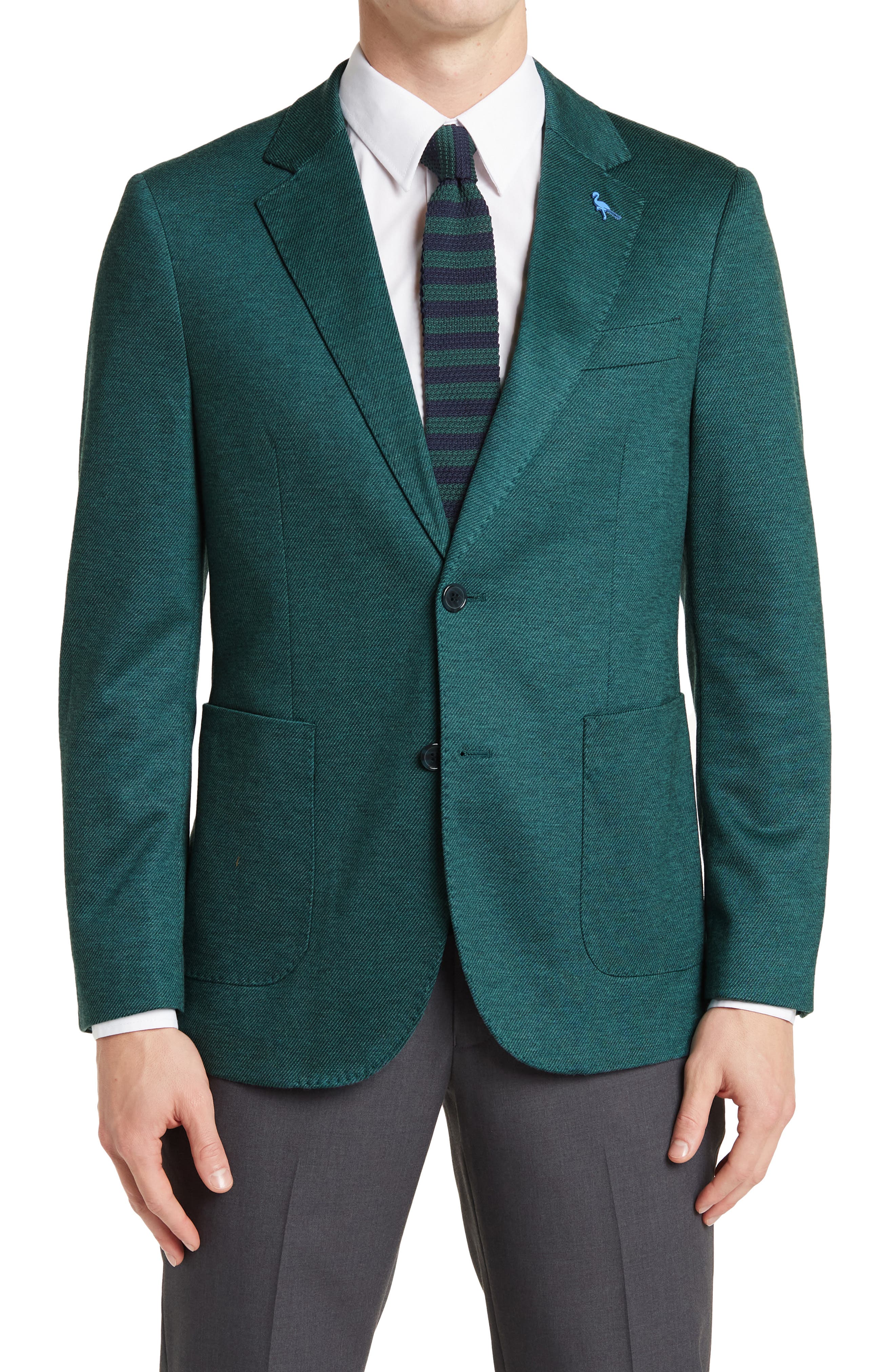 TailorByrd Twill Textured Notch Collar Two Button Jacket | Nordstromrack
