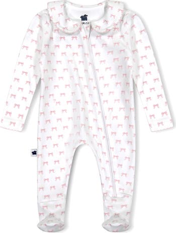 Paper Cape Peter Pan Collar Fitted Pima Cotton One-Piece Pajamas ...