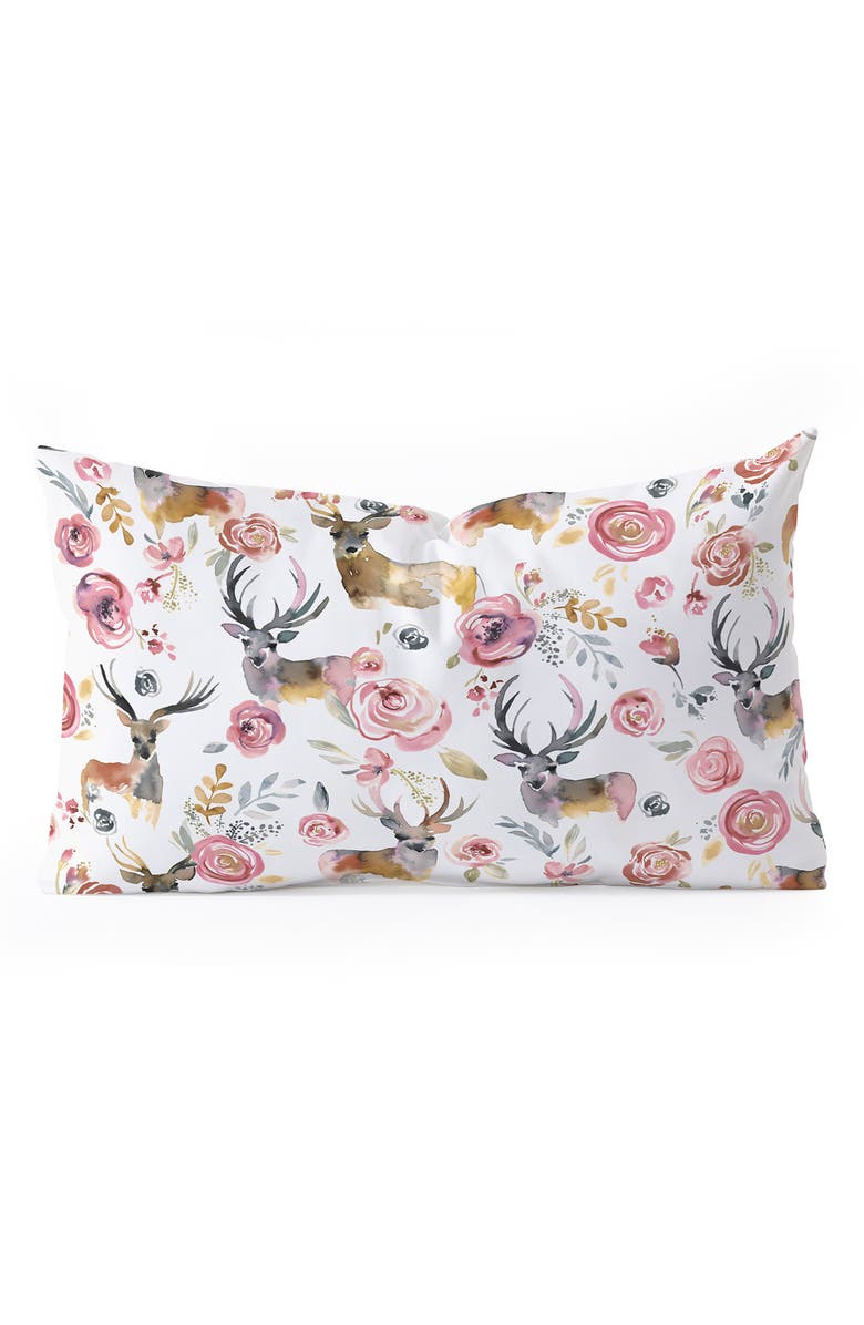 Deny Designs Ninola Design Deers & Flower Throw Pillow | Nordstromrack