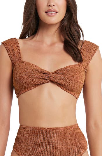 bond-eye BOUND BY BOND-EYE The Sonny Twist Front Crop Bikini Top | Nordstrom