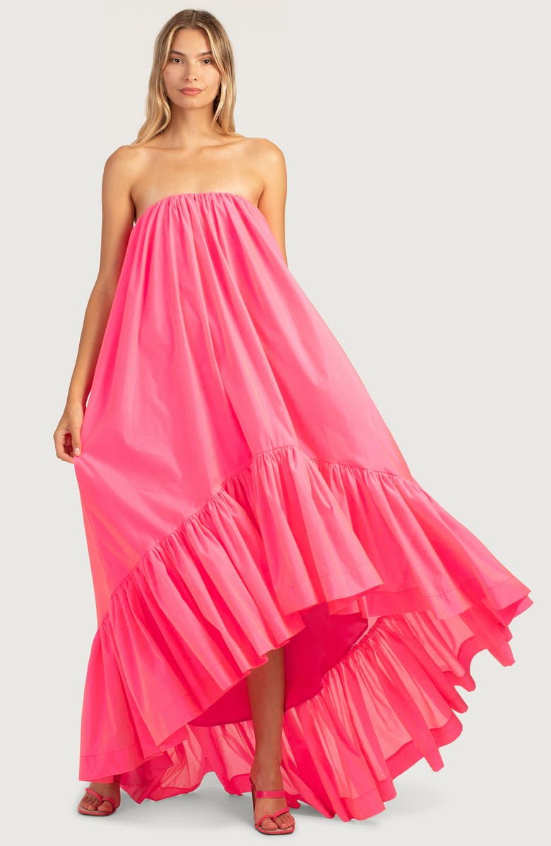 Trina Turk Enchant Ruffle Strapless High/Low Maxi Dress | Nordstromrack