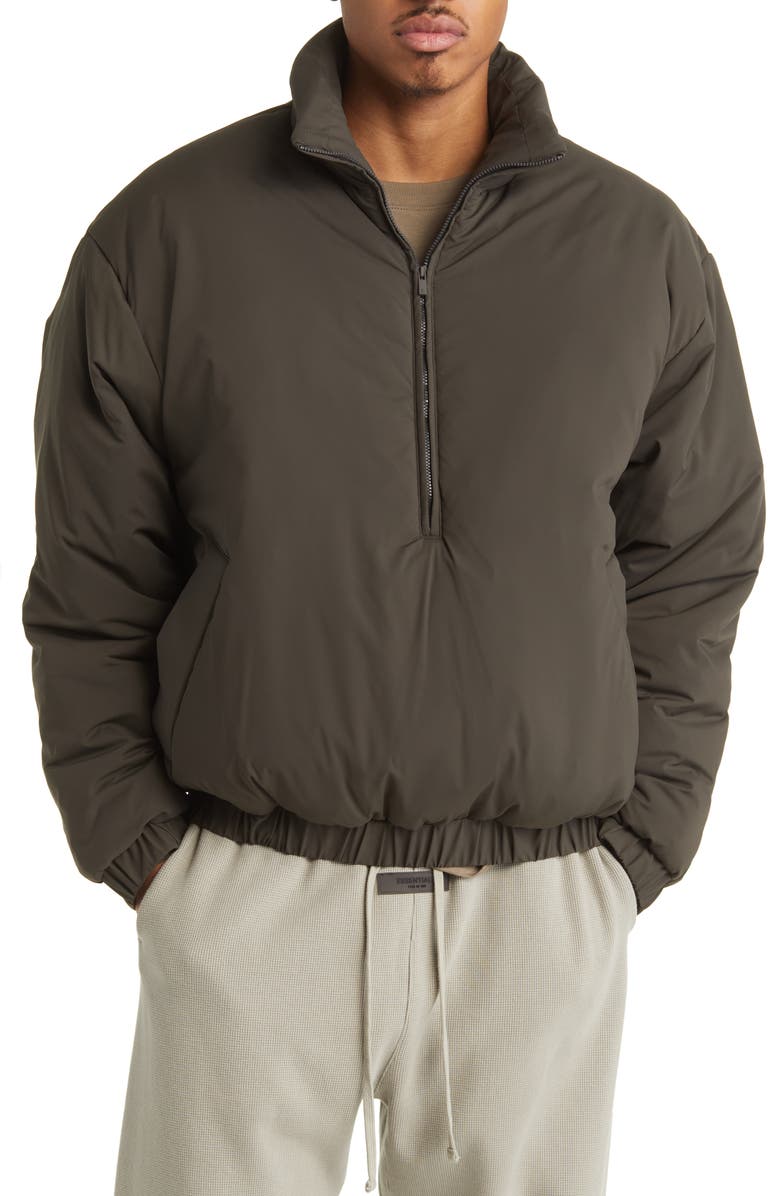 Fear of God Essentials Half Zip Stretch Nylon Puffer Jacket | Nordstrom