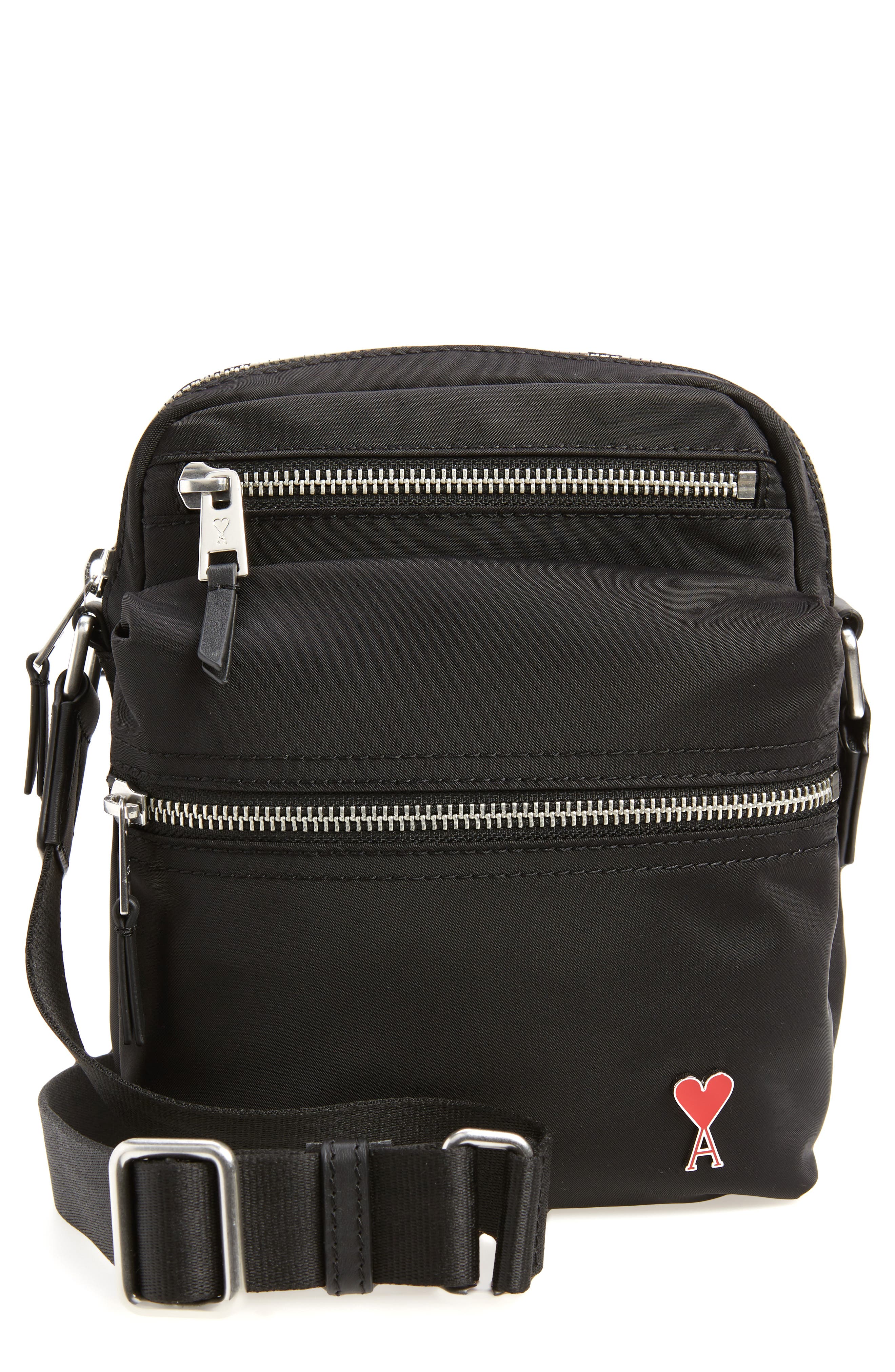 AMI PARIS Ami de Coeur Nylon Crossbody Bag | Nordstrom