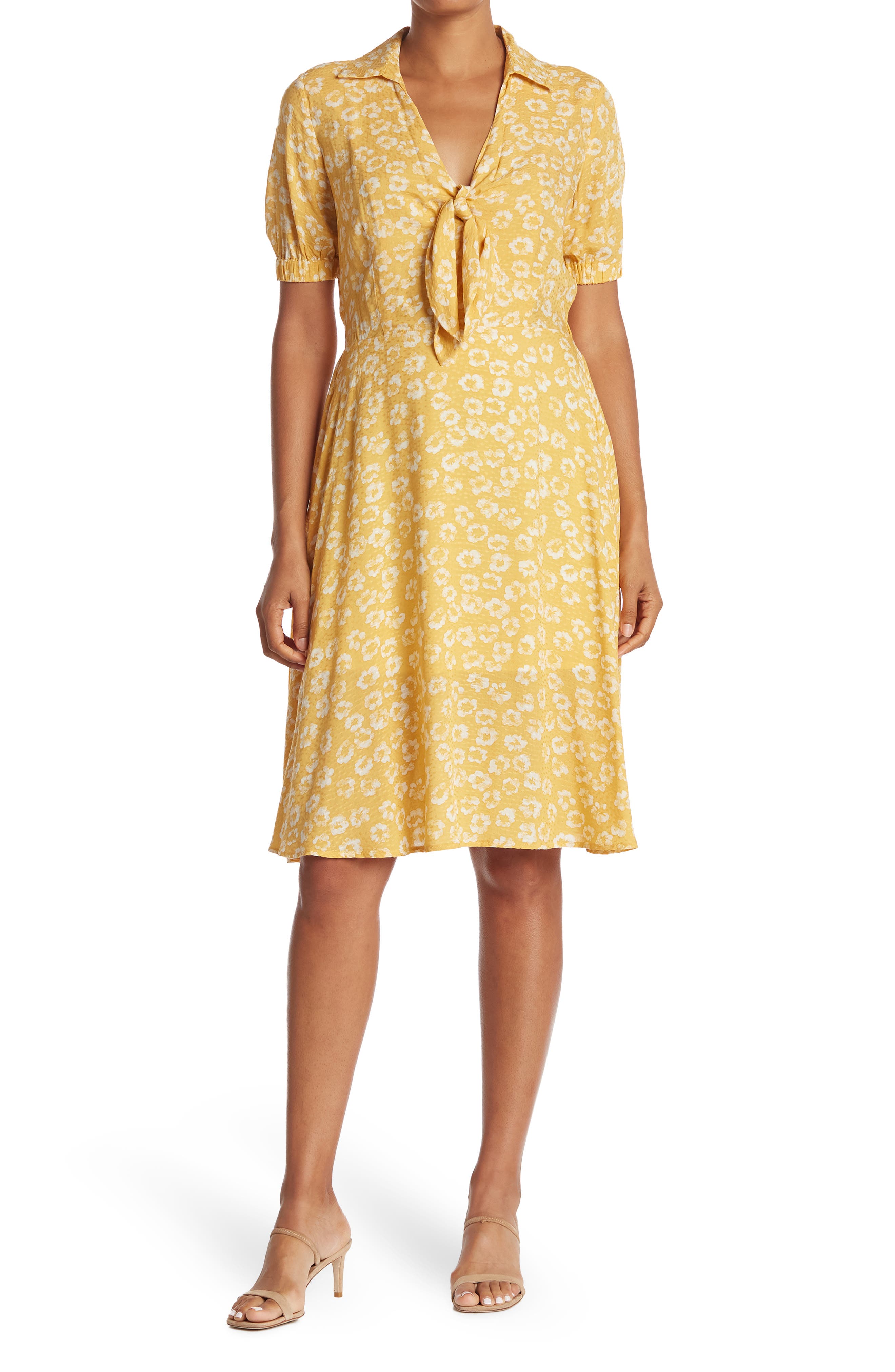 Pleione Floral Tie Knot Dress | Nordstromrack