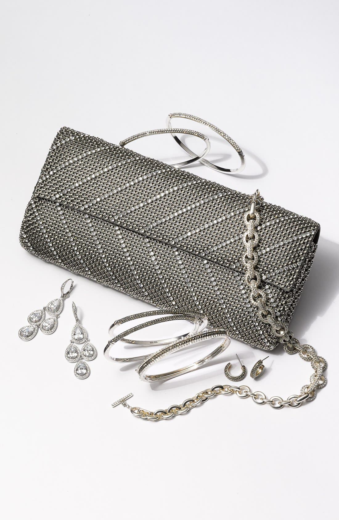 Whiting & Davis 'Crystal Chevron' Flap Clutch | Nordstromrack