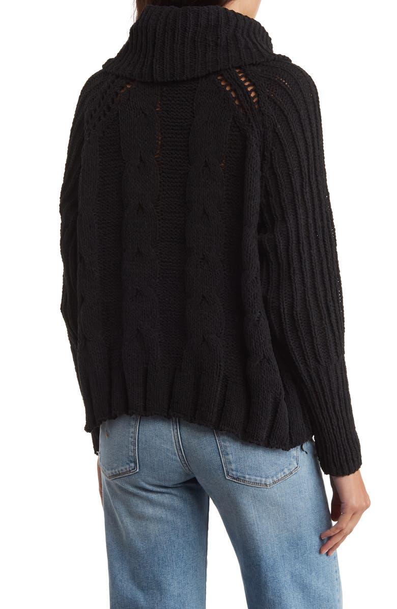 DR2 by Daniel Rainn Turtleneck Crop High-Low Sweater | Nordstromrack