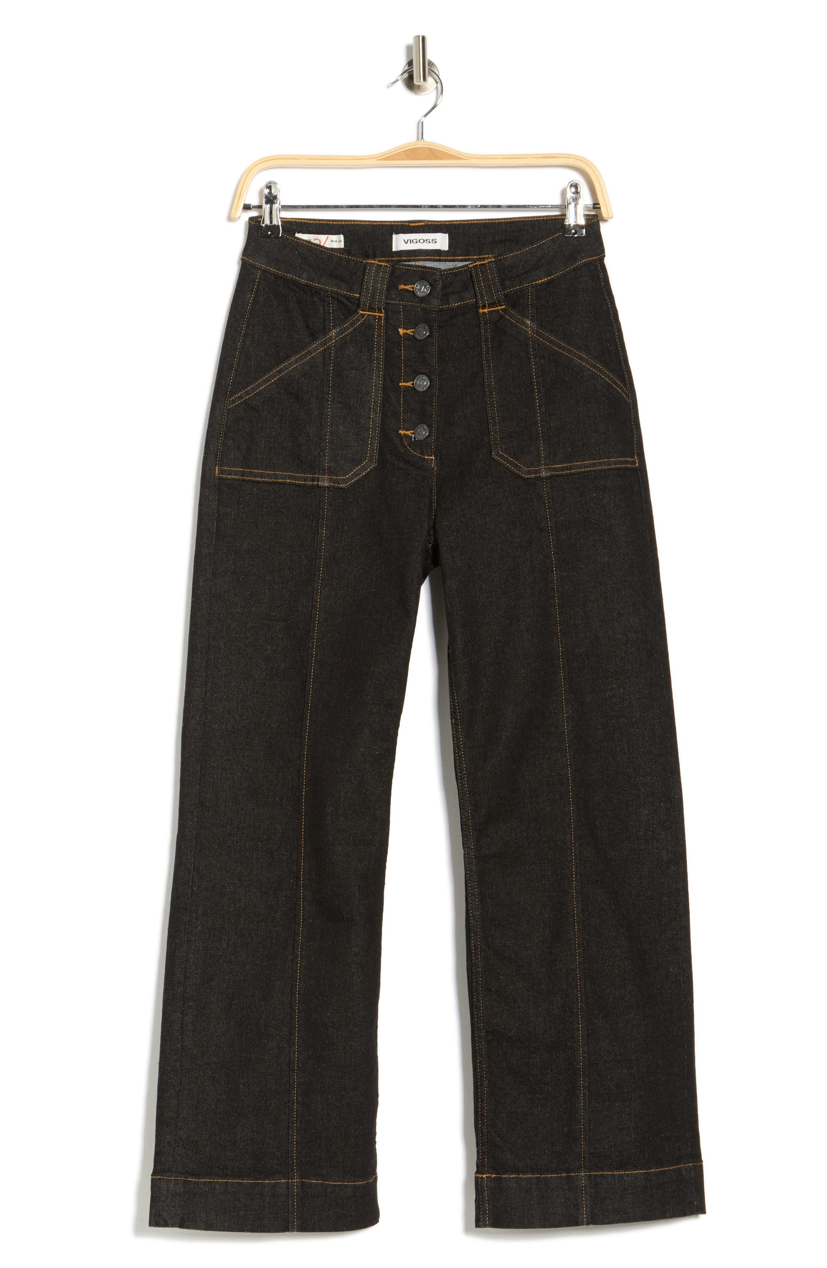 Vigoss Exposed Button Ankle Trouser Jeans | Nordstromrack