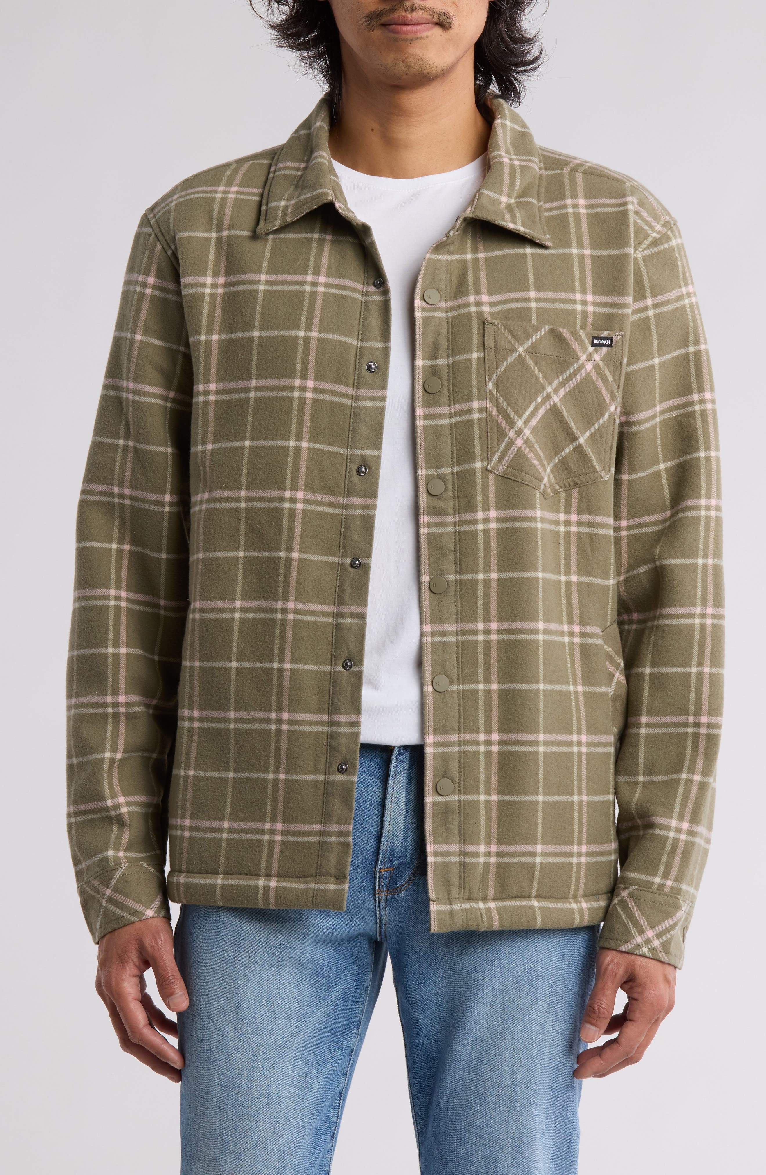 Hurley Bonded Flannel Shirt Jacket | Nordstromrack
