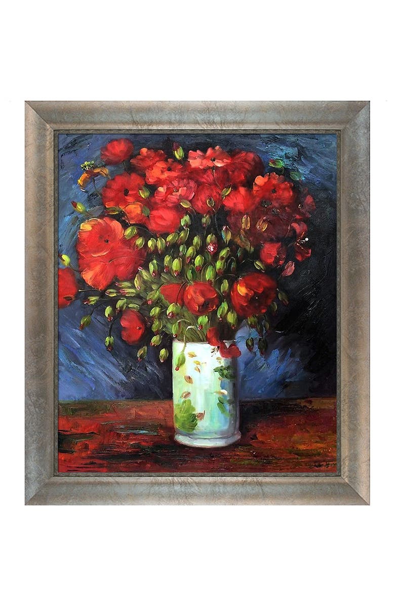 OVERSTOCK ART Vase with Red Poppies, 1886 with Silver Scoop with Swirl ...