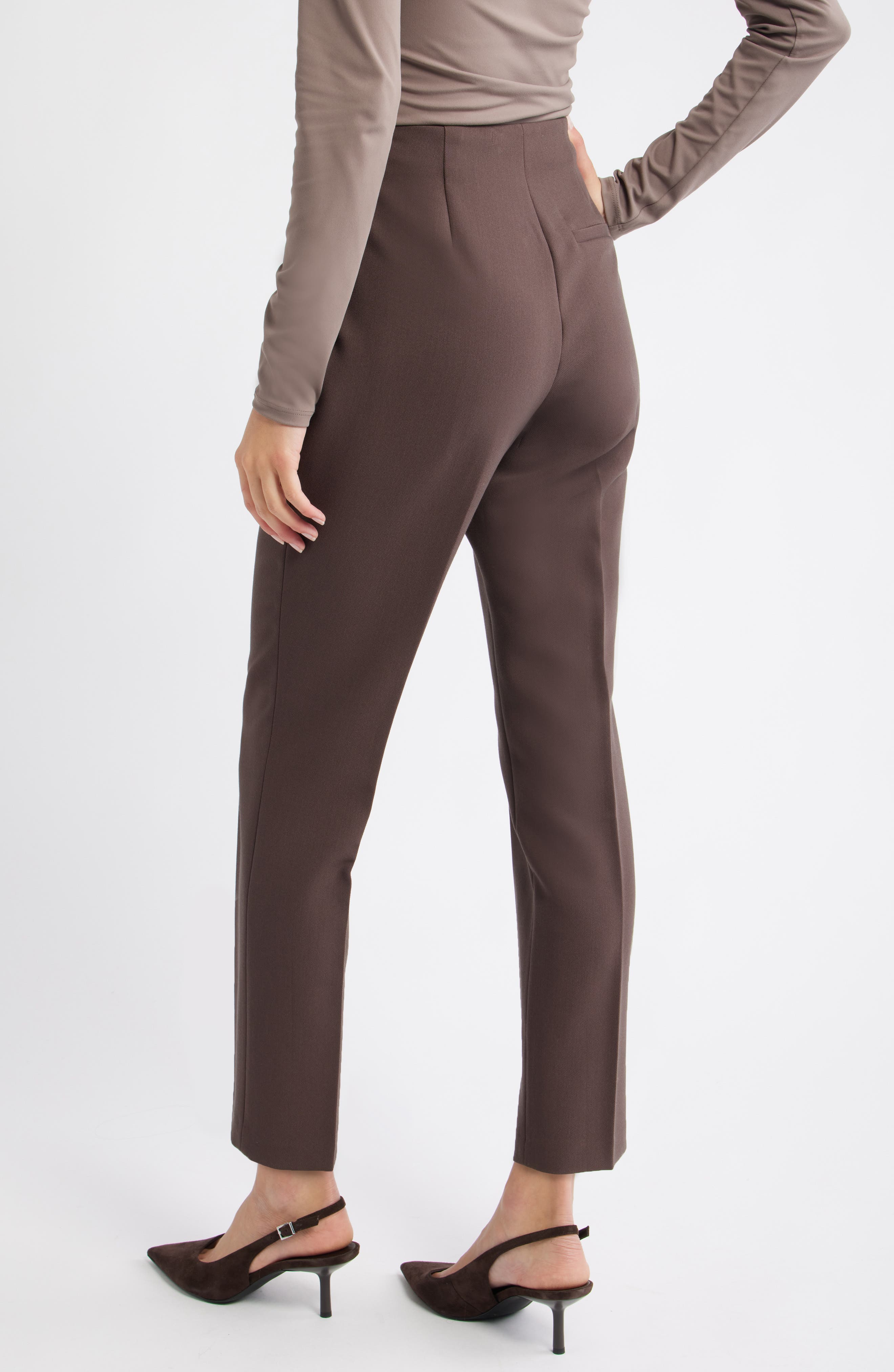 Open Edit Icon High Waist Ankle Cigarette Pants | Nordstromrack
