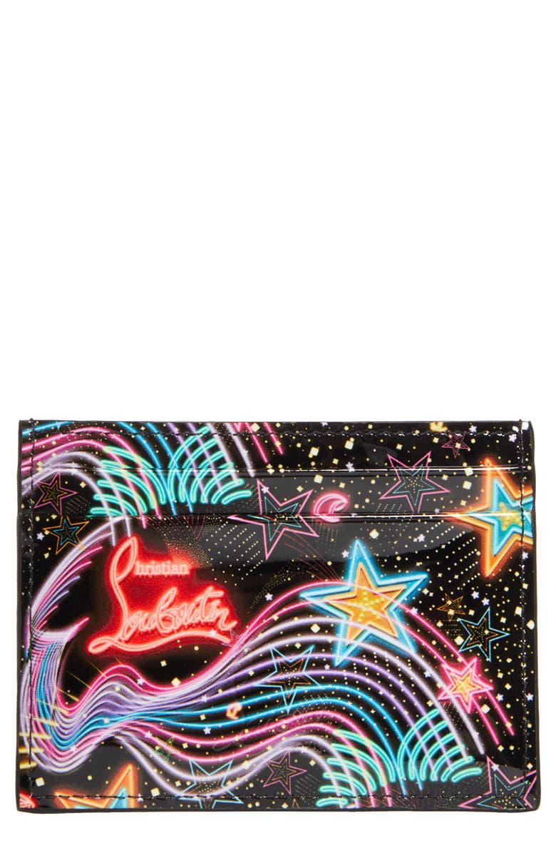 Christian Louboutin Kios Starlight Print Patent Leather Card Holder ...