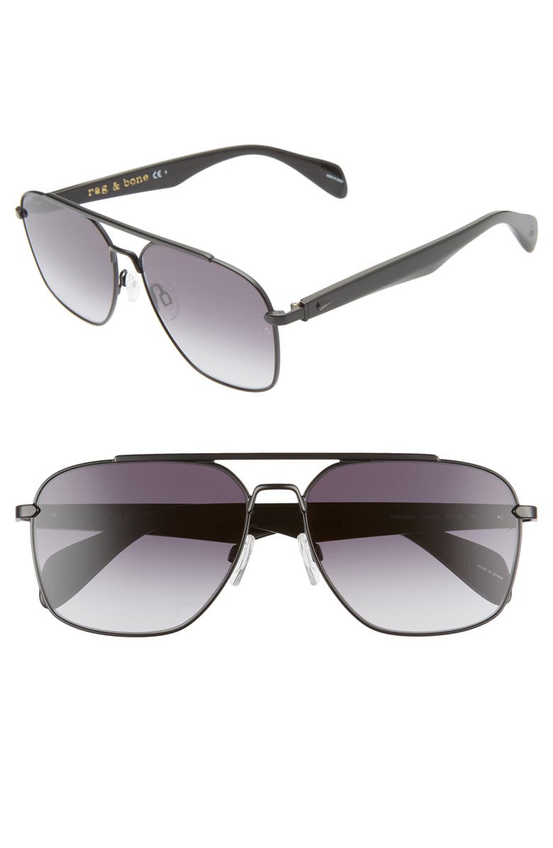 rag & bone Navigator 60mm Aviator Sunglasses | Nordstromrack