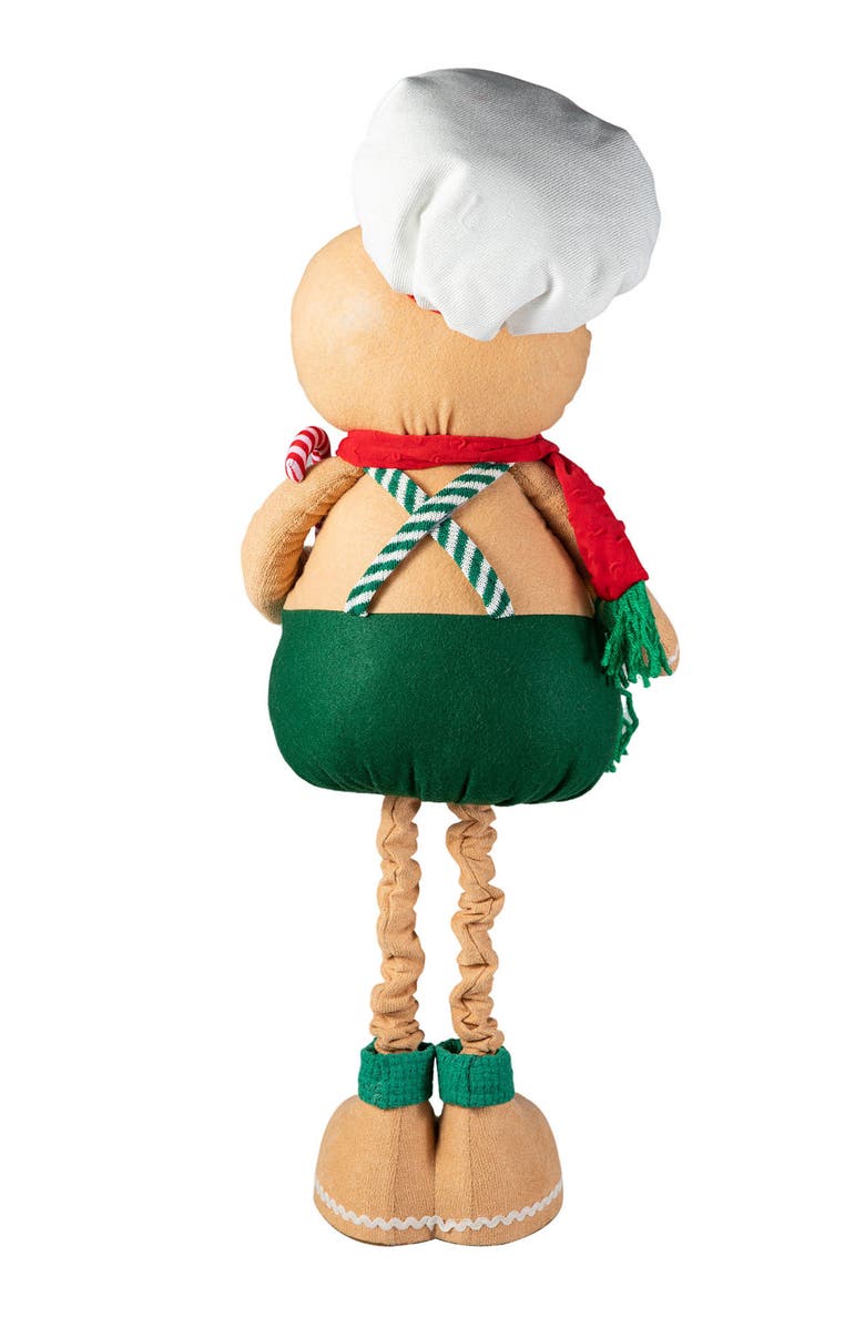 Glitzhome 39"/26"H Telescoped Fabric Christmas Gingerbreadman Standing ...