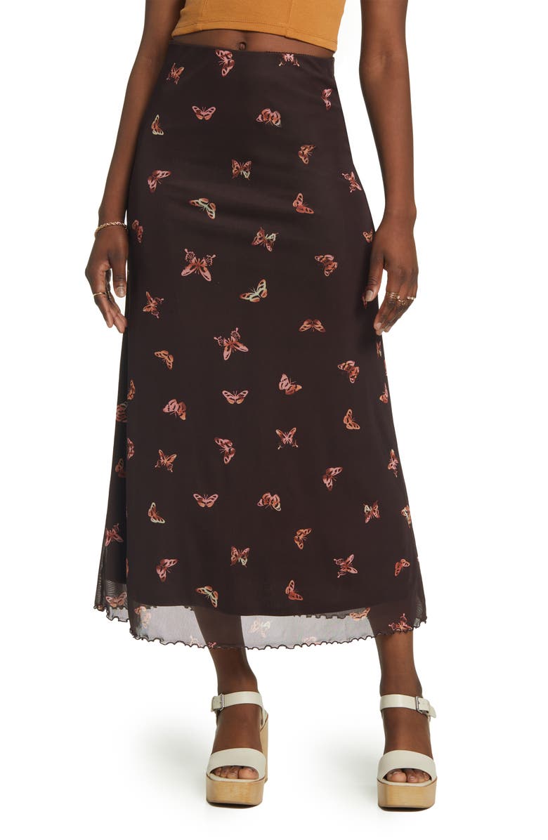 BP. Butterfly Mesh Maxi Skirt | Nordstromrack