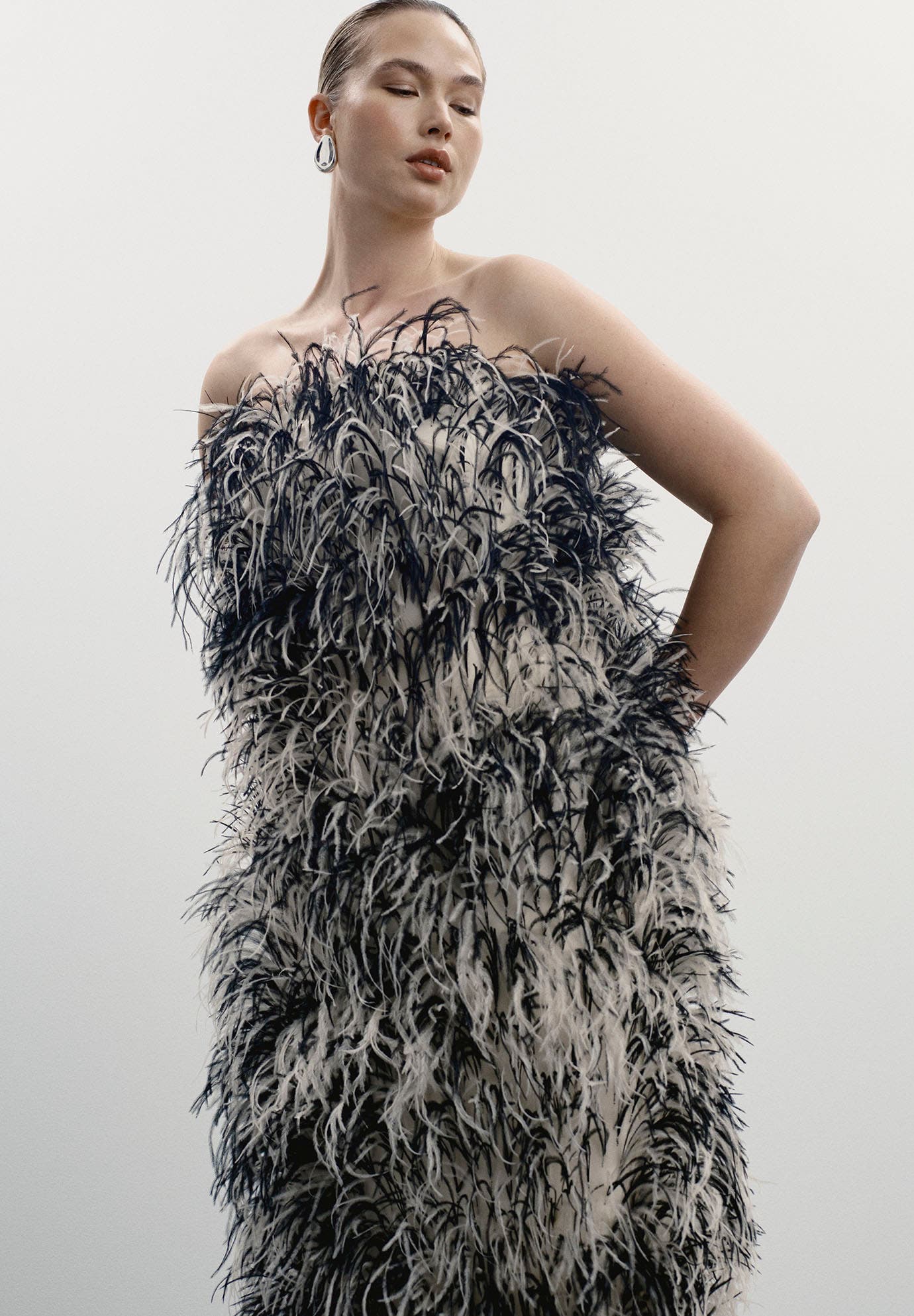 Ostrich Feather Strapless Maxi Dress (Women) | Nordstrom