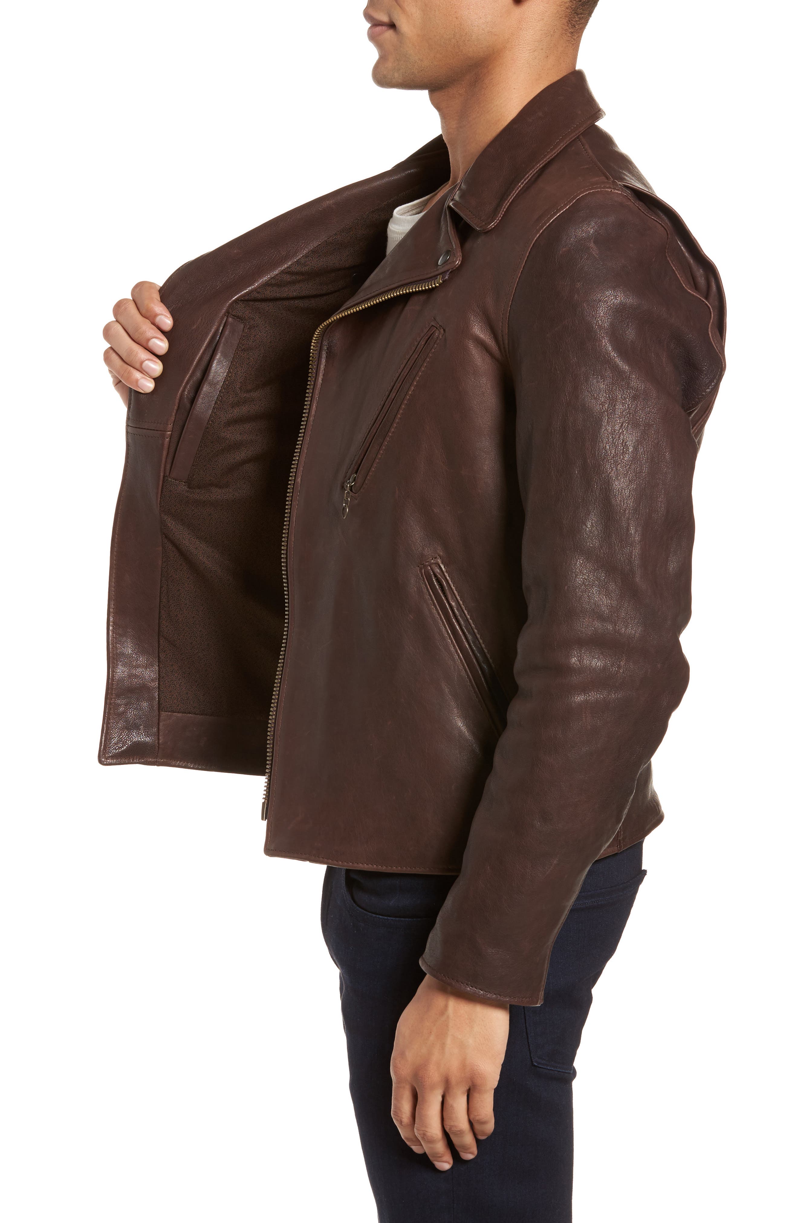 Schott NYC Leather Moto Jacket | Nordstrom