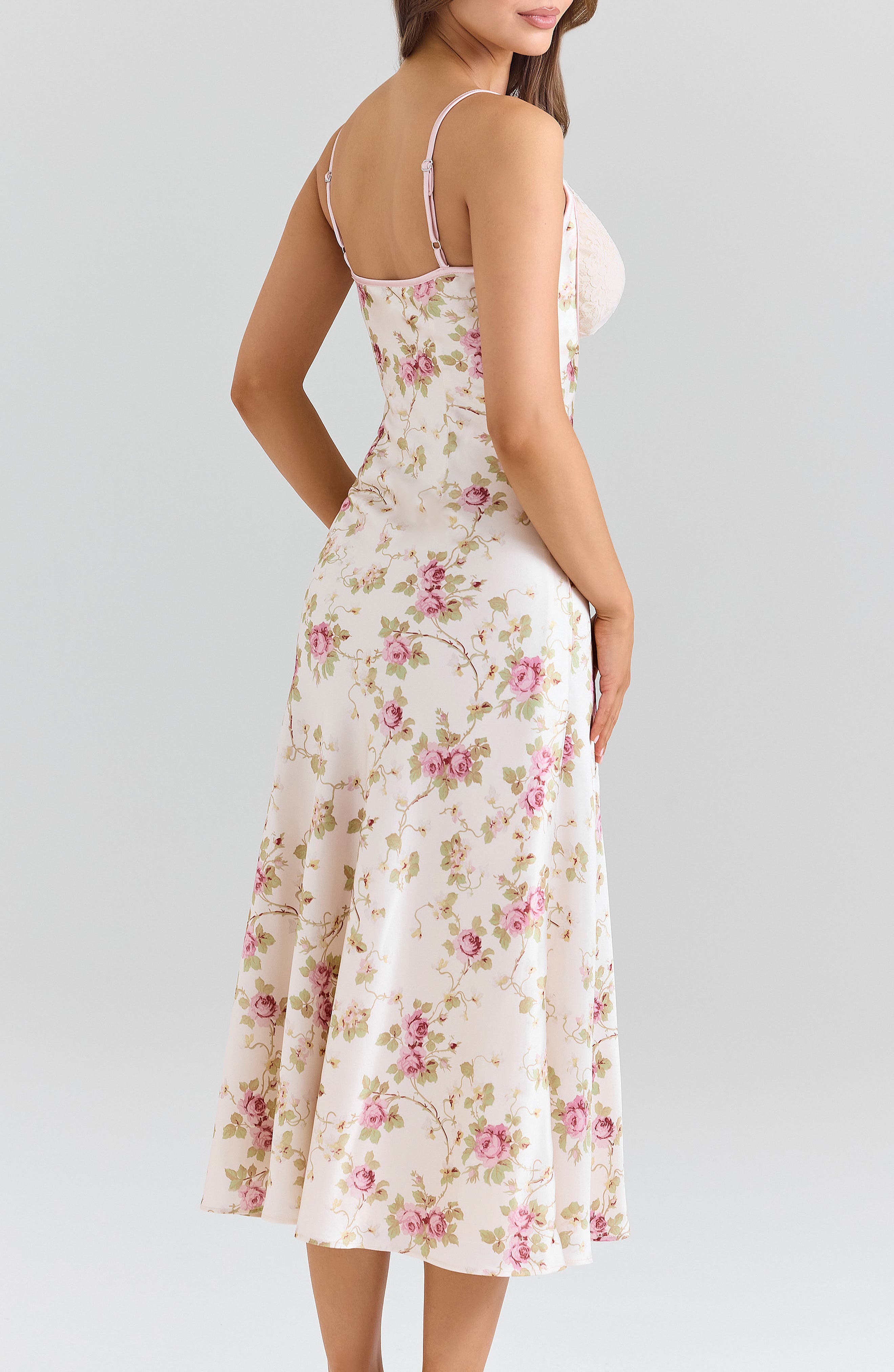 HOUSE OF CB Felicity Bias Cut Satin Midi Dress | Nordstrom