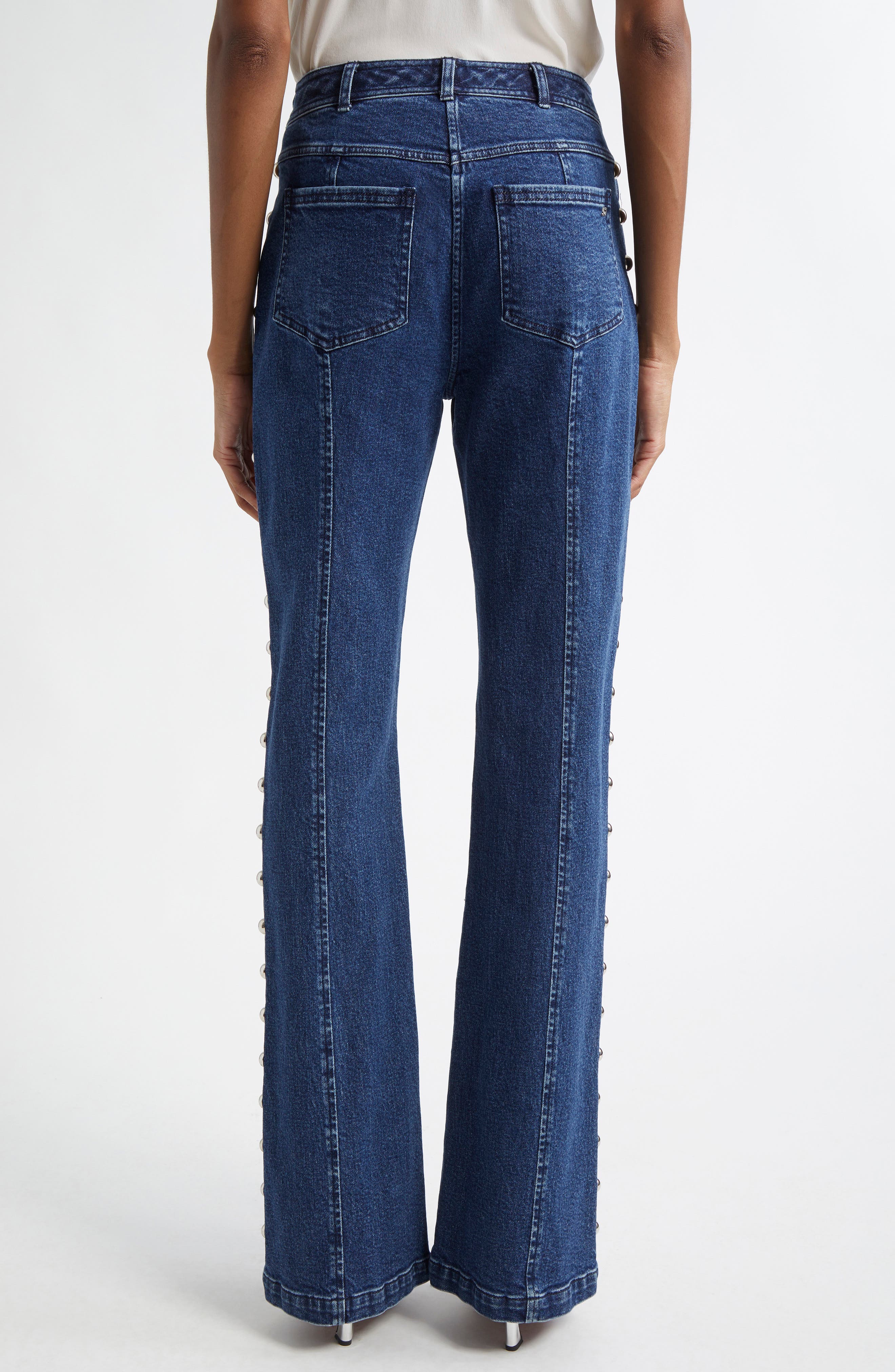 Cinq à Sept Shailene Studded Flare Jeans | Nordstromrack
