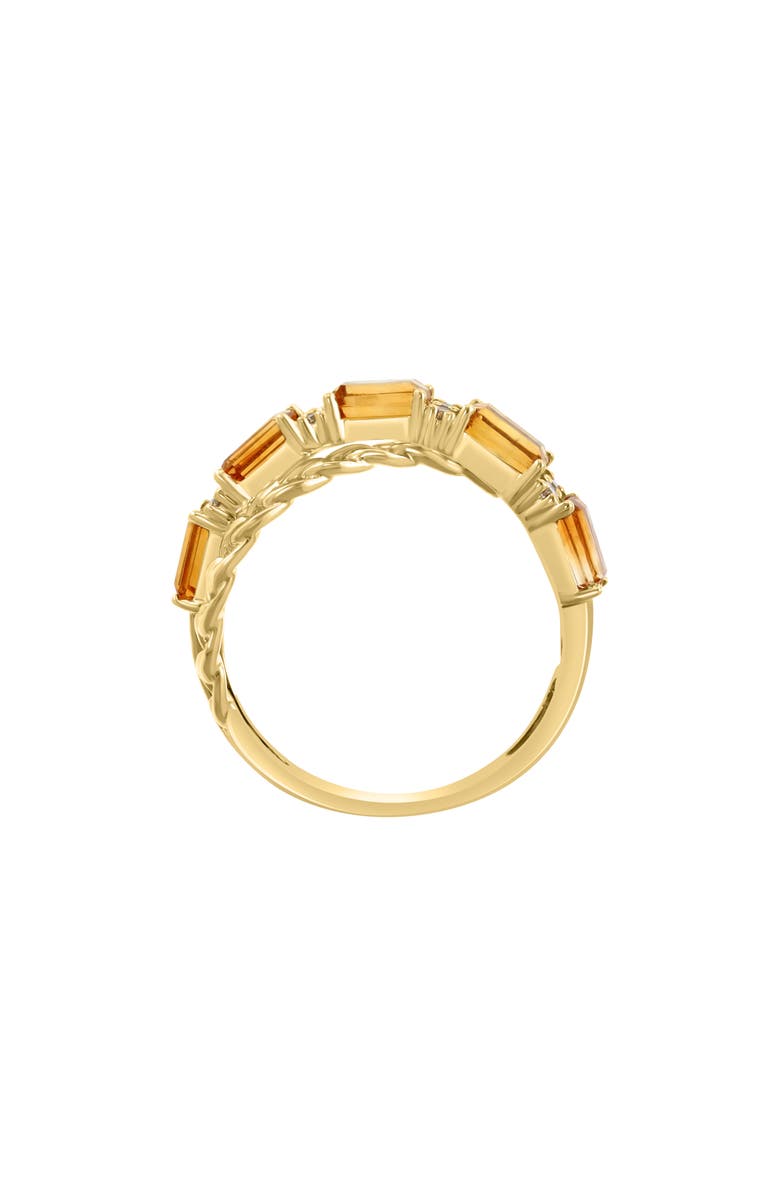 EFFY 14K Gold Diamond & Citrine Double Band Ring | Nordstromrack