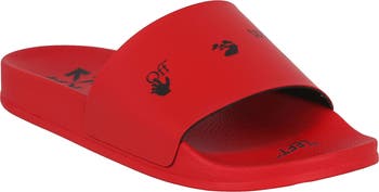 Off-White Logo Pool Slide Sandal (Men) | Nordstromrack