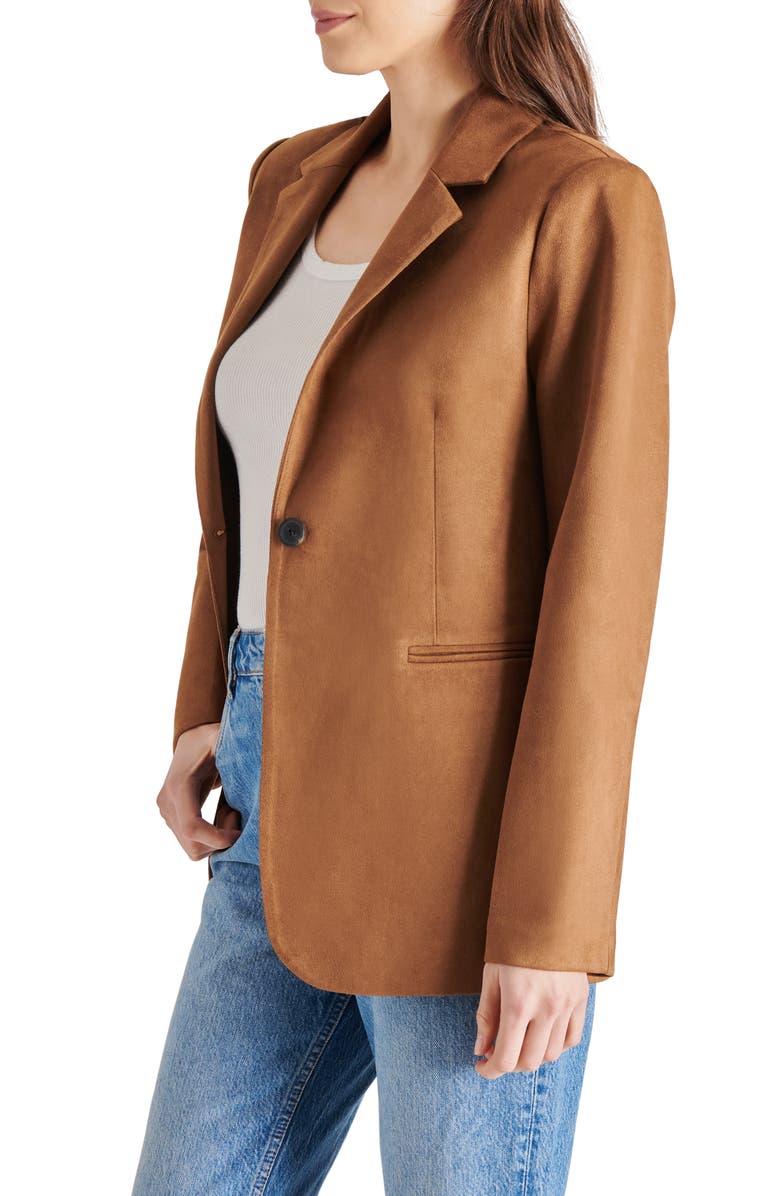 Steve Madden Faux Suede Single Button Blazer | Nordstromrack