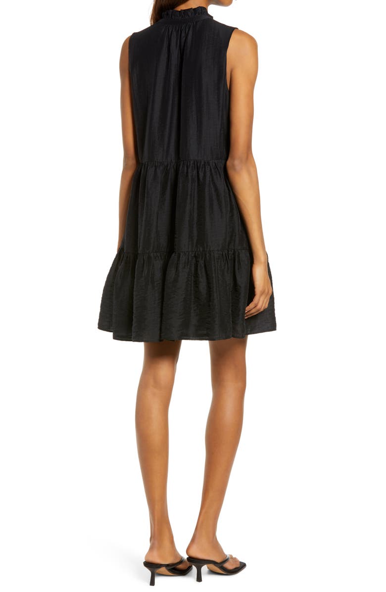 Chelsea28 Split Neck Rumpled Satin Dress | Nordstromrack