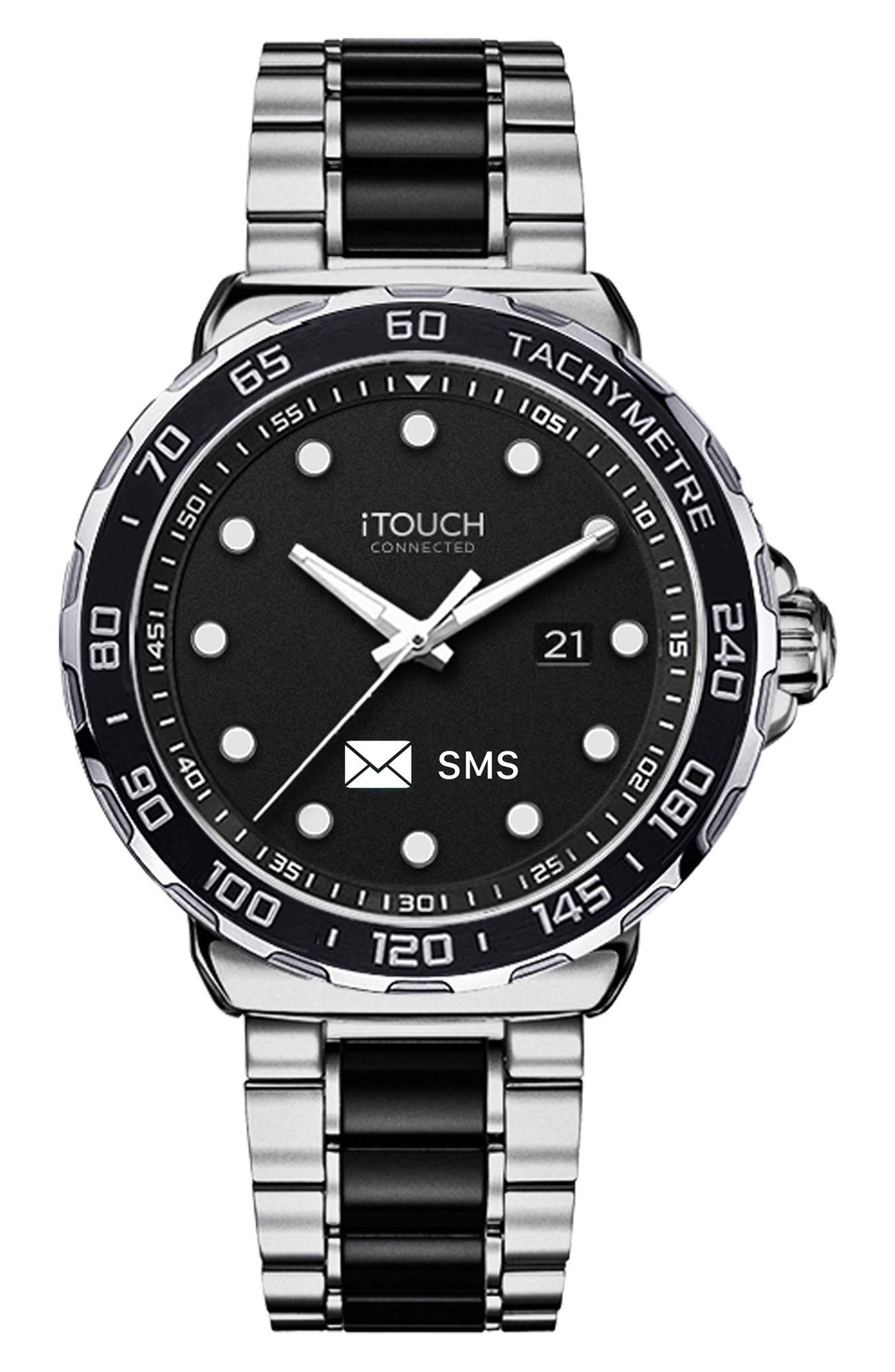I TOUCH Men's iTouch Connected Hybrid Smartwatch Fitness Tracker ...