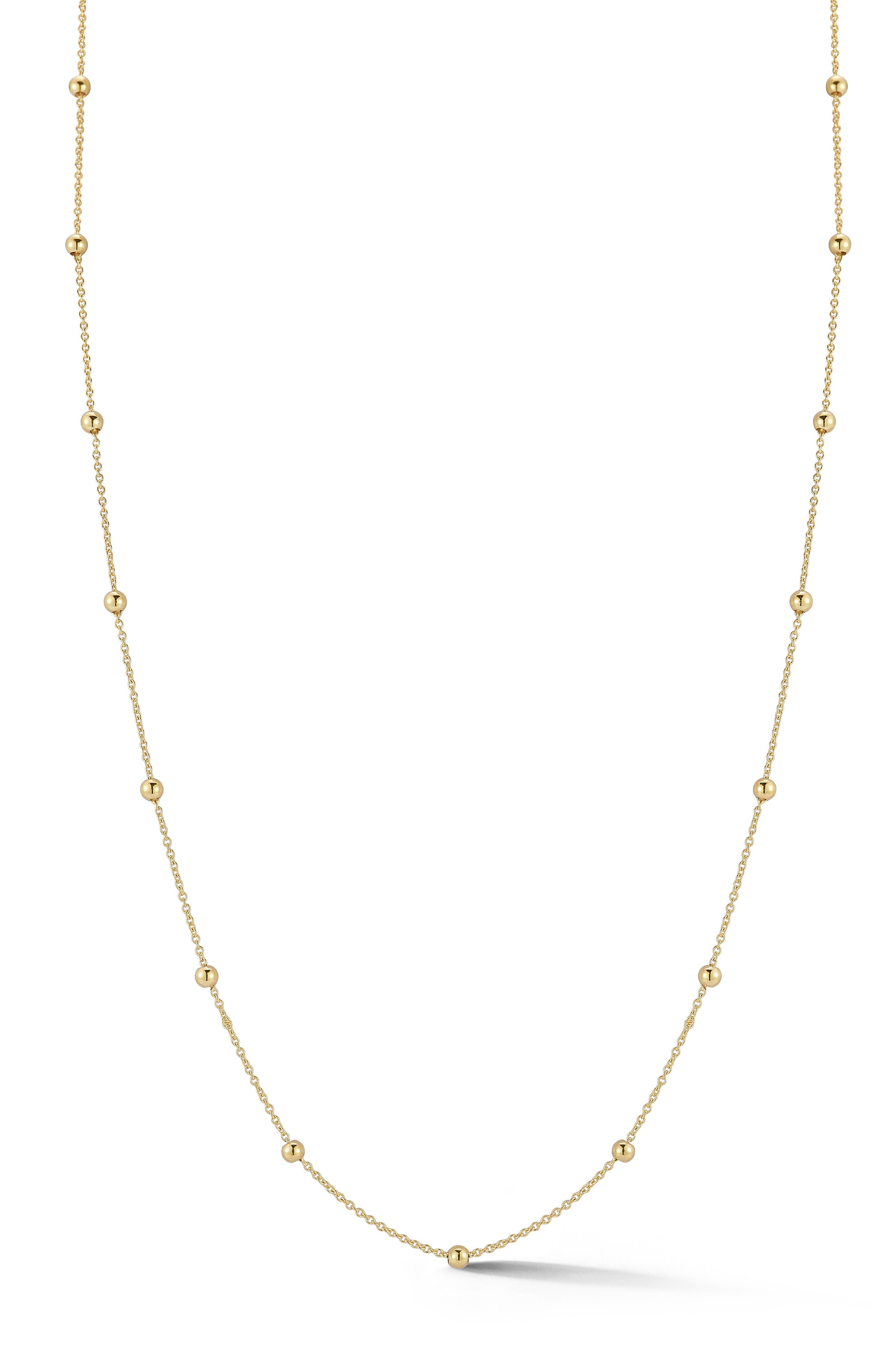 Ember Fine Jewelry 14K Gold 2mm Ball Station Necklace | Nordstromrack