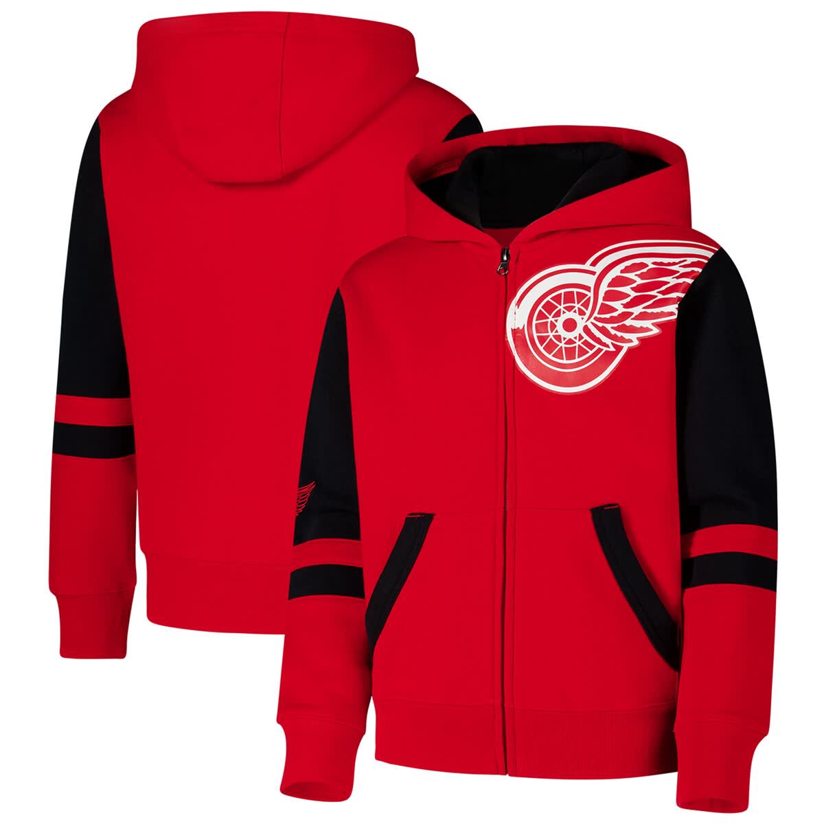 Outerstuff Youth Red Detroit Red Wings Face Off Full-Zip Hoodie | Nordstrom