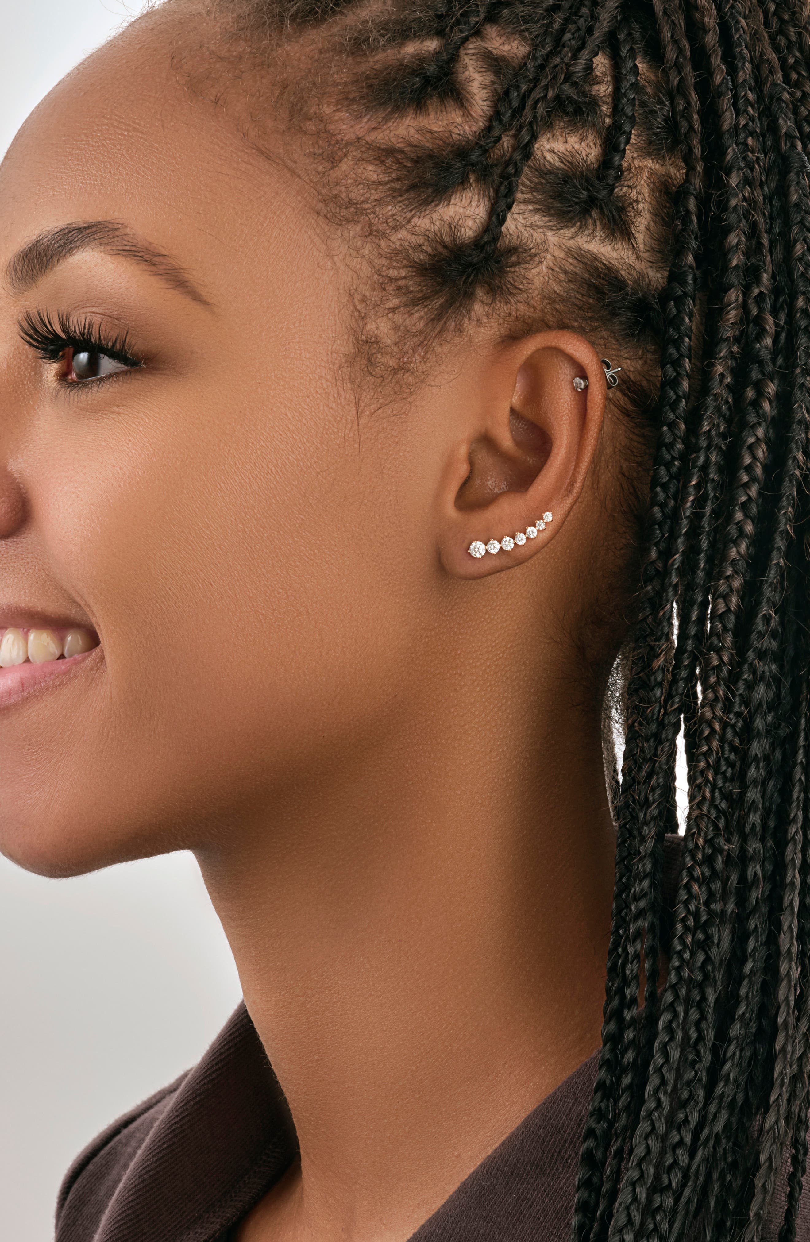 Sterling Forever Graduated CZ Ear Crawlers | Nordstromrack