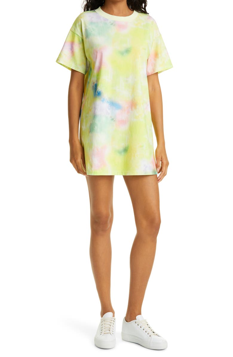 Alice + Olivia Garner Tie Dye Boxy Stretch Cotton T-Shirt | Nordstromrack